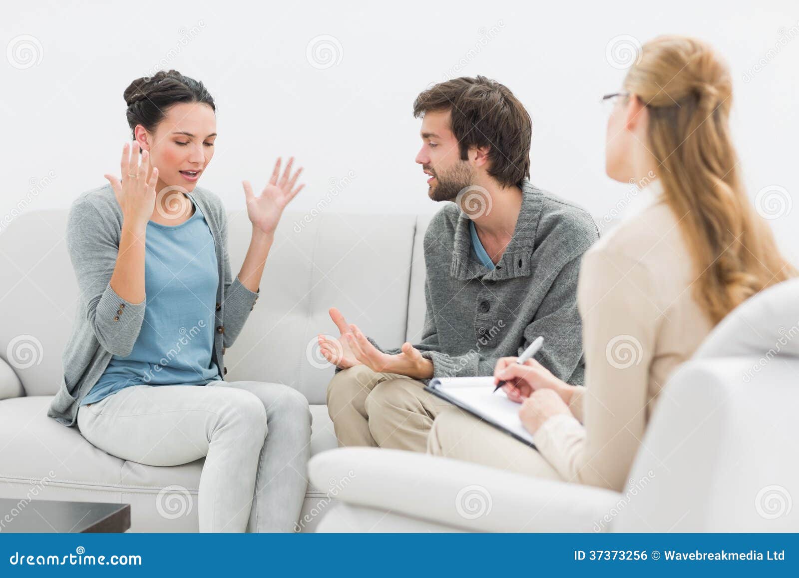 Couple in Meeting with a Relationship Counselor Stock Photo - Image of ...