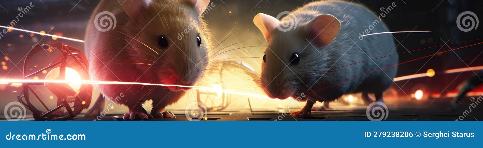 A Couple of Mice Standing Next To Each Other. Generative AI Image ...