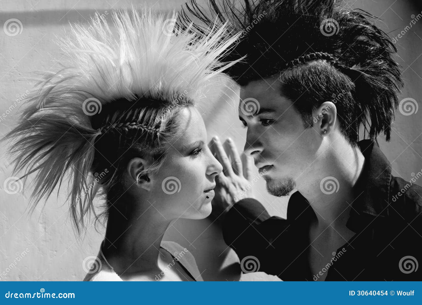 Couple with mohawk 1 stock photo. Image of looking, sensual - 30640454
