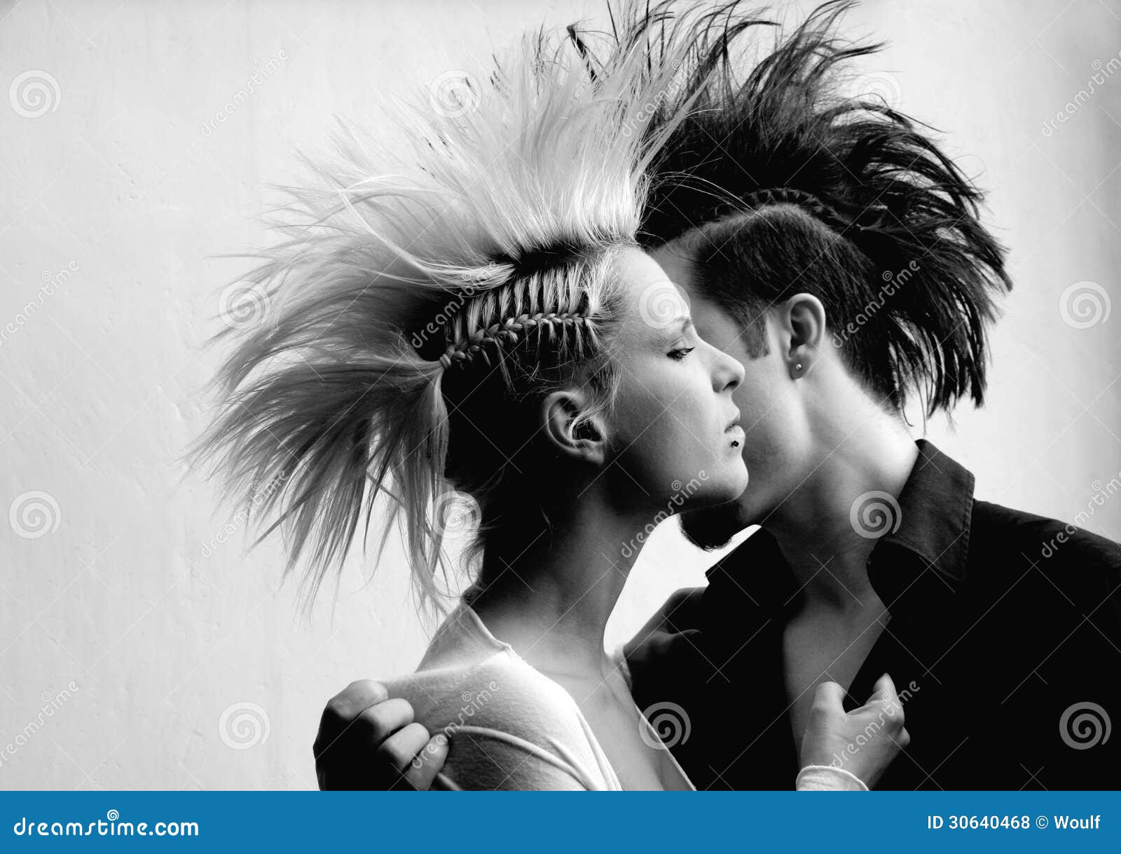 Couple with mohawk 1 stock photo. Image of hair, love - 30640468