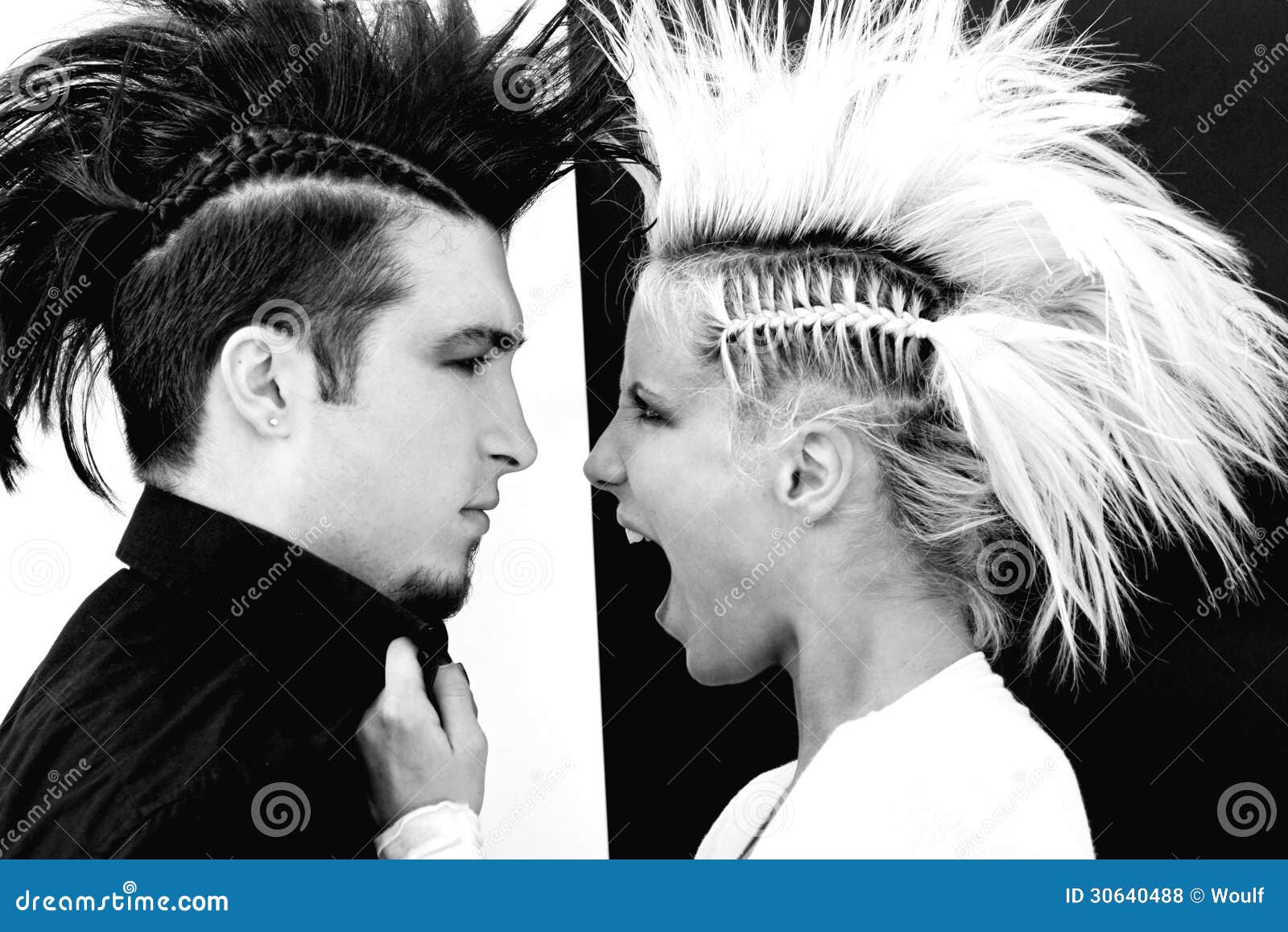 Couple with mohawk 3 stock photo. Image of mohawk, passion - 30640488
