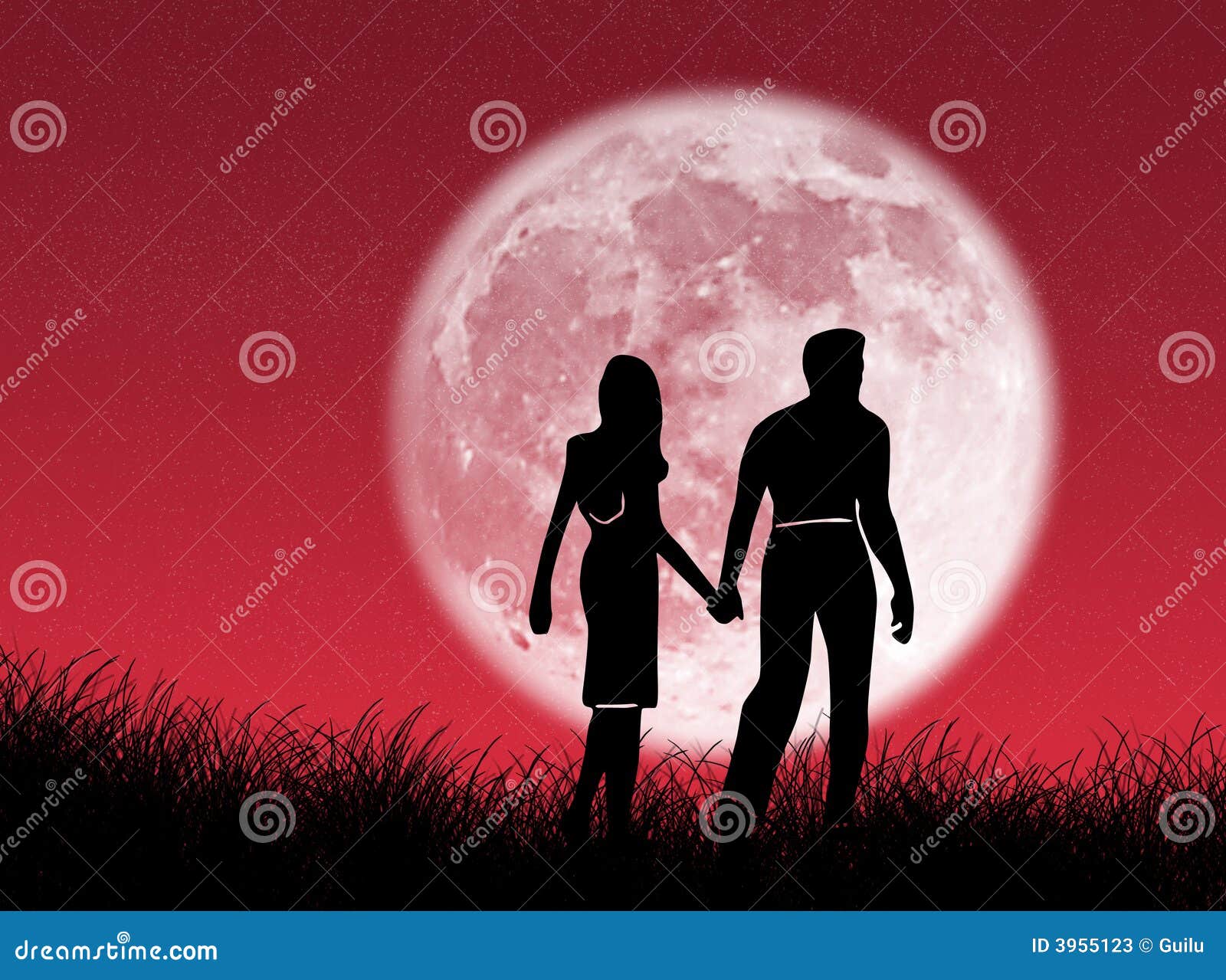 Romantic Full Moon Wallpaper