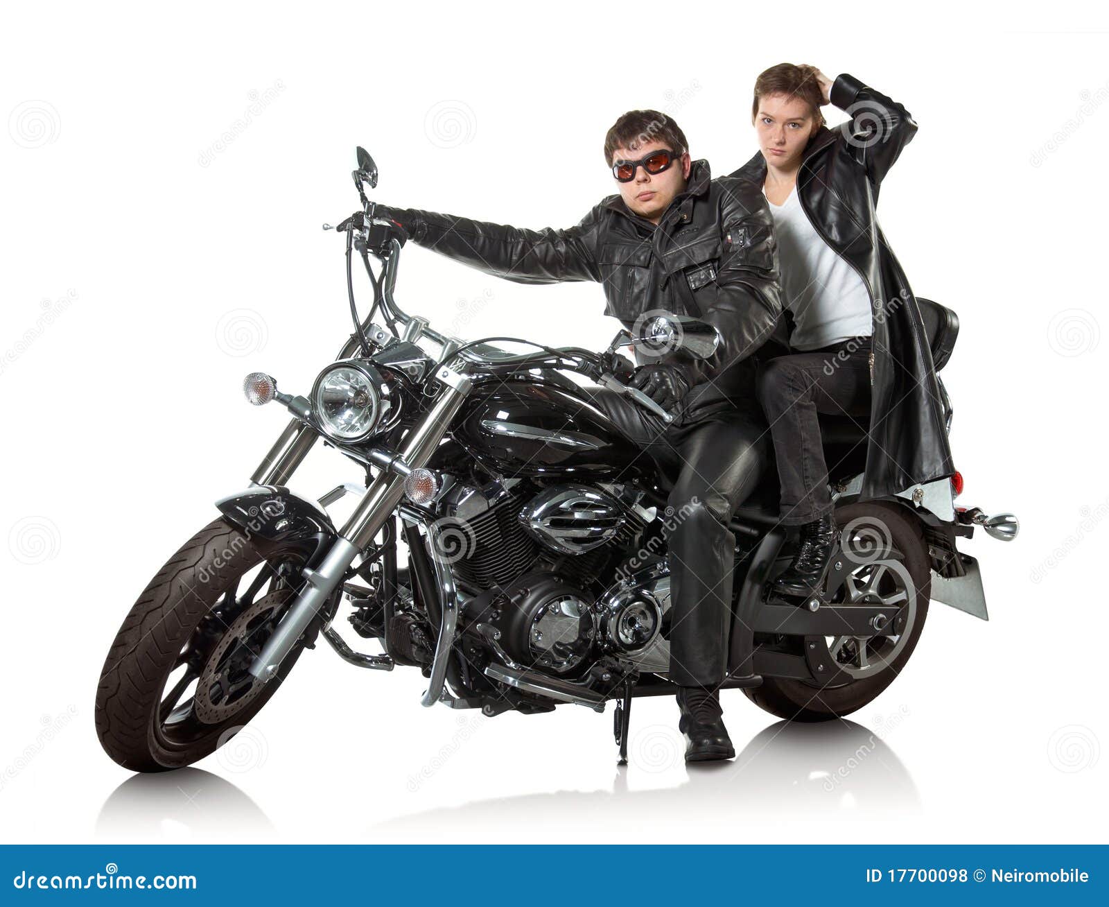 Couple on motorcycle stock photo. Image of bike, chopper - 17700098