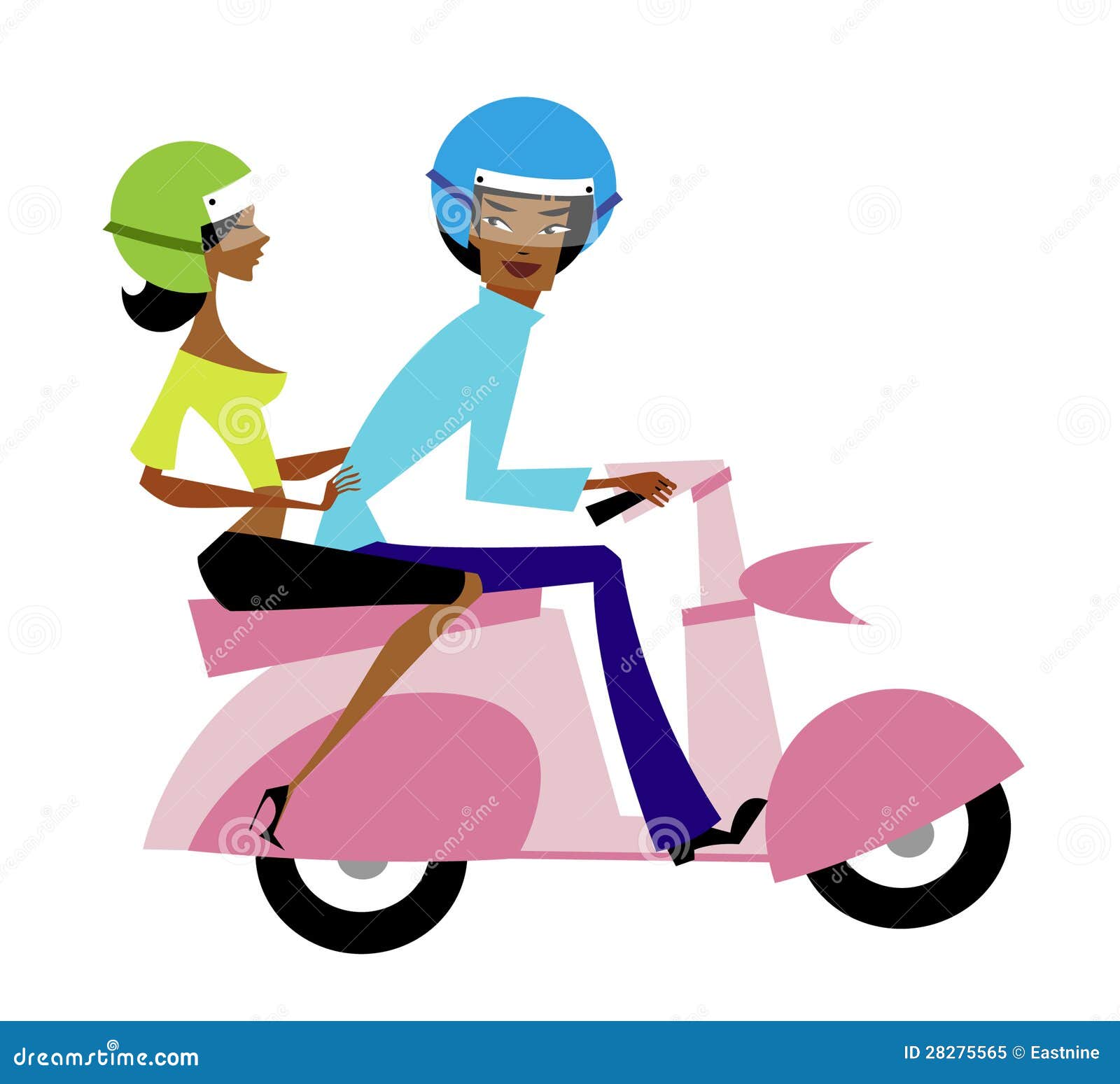 Couple On Motorcycle Stock Vector Illustration Of Full 28275565