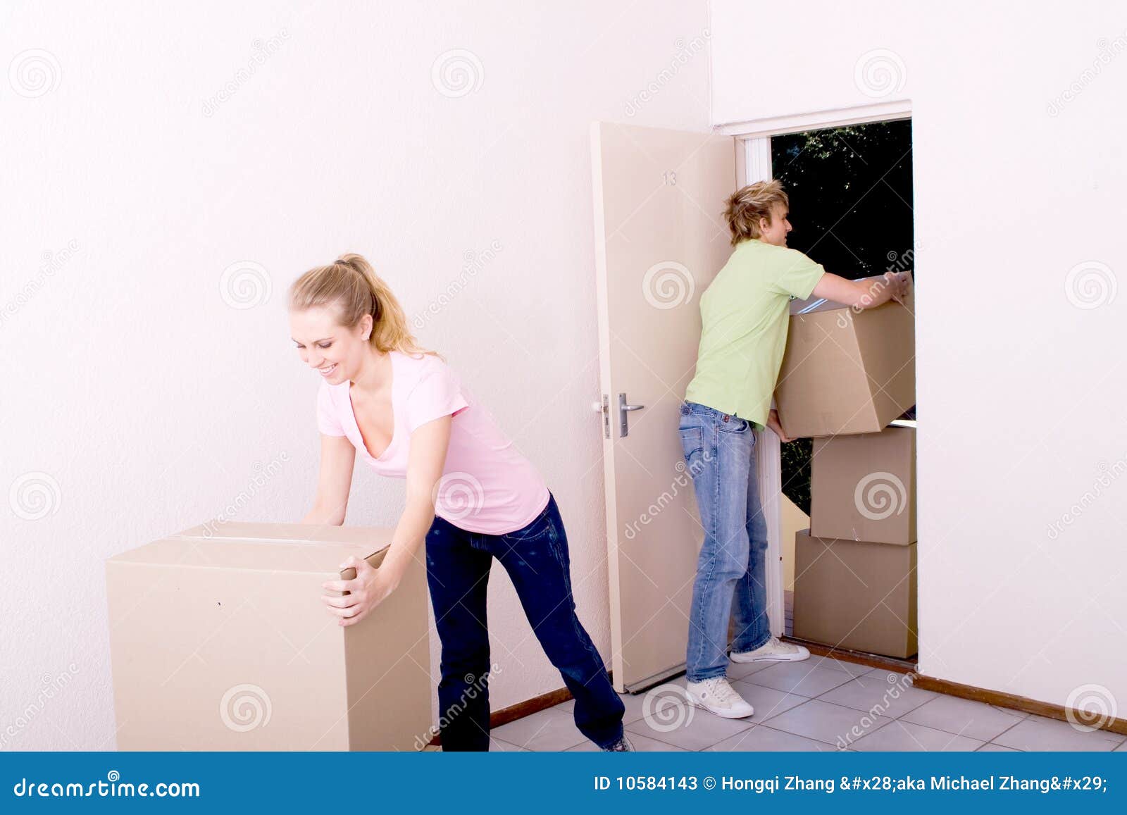 Couple moving in stock image. Image of exciting, happy - 10584143