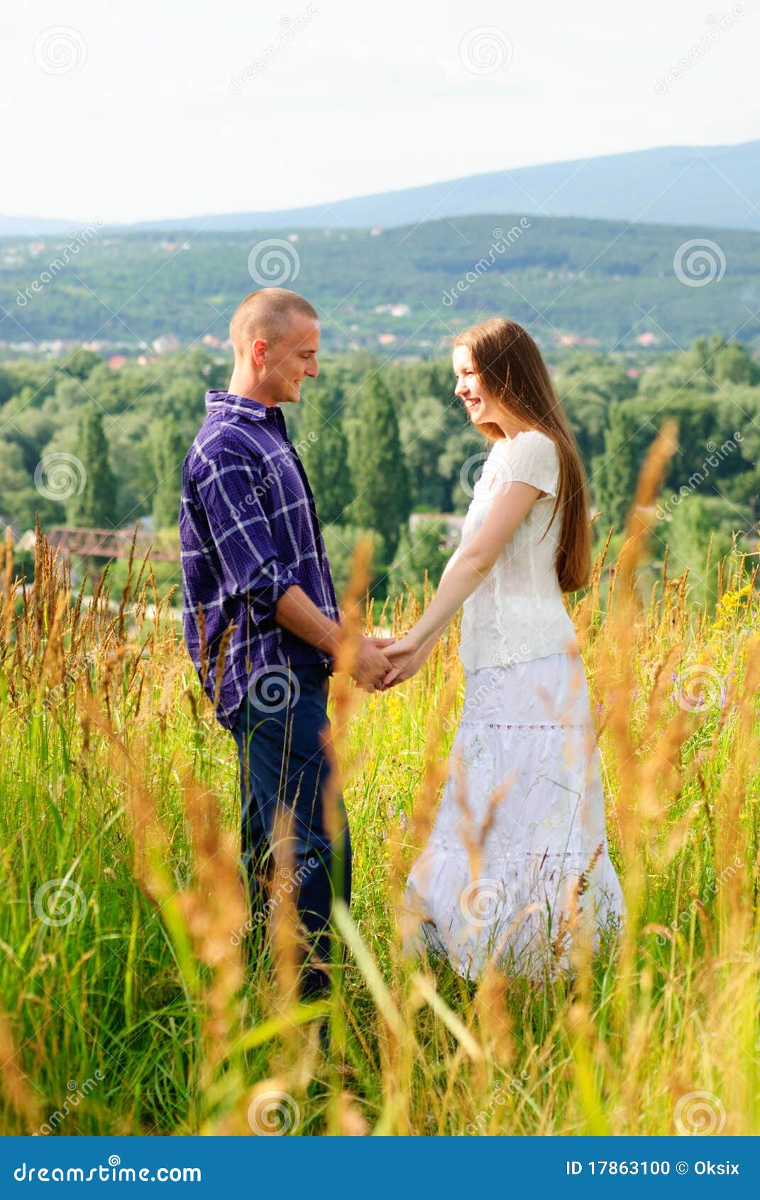 Couple on nature stock photo. Image of beautiful, beauty - 17863100