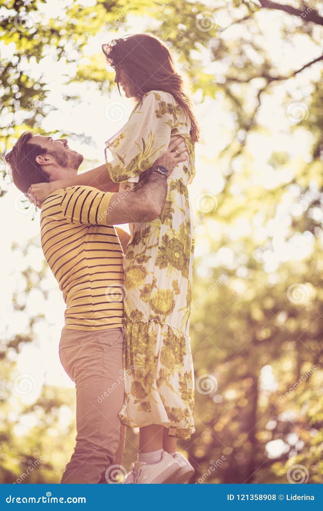 Couple in nature. stock photo. Image of boyfriend, formal - 121358908