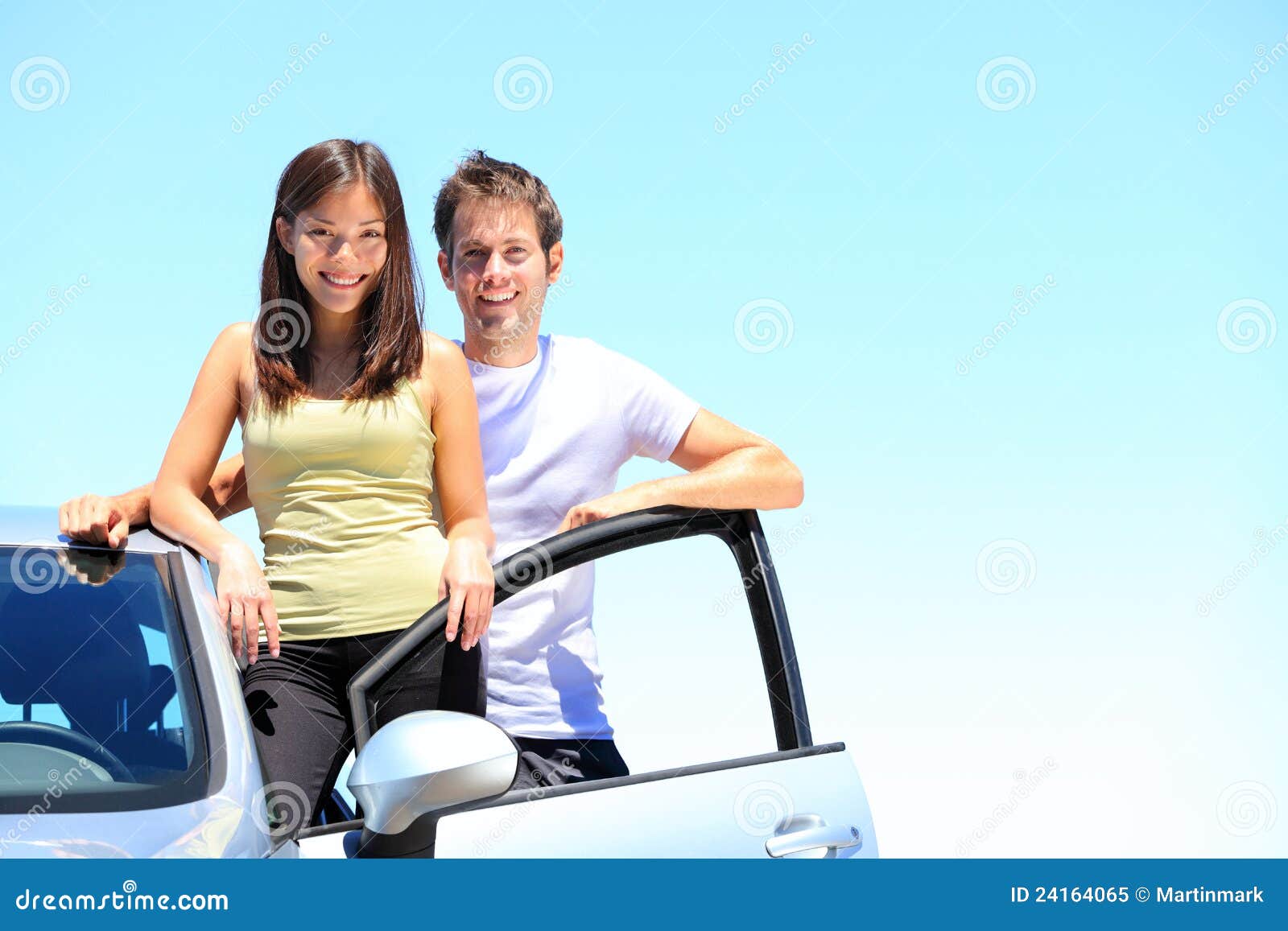 Couple and new car stock image. Image of lifestyle, happy - 24164065
