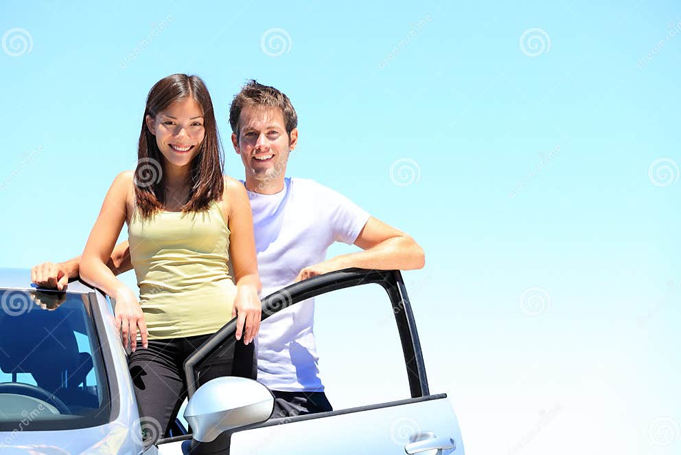 Couple and new car stock image. Image of lifestyle, happy - 24164065