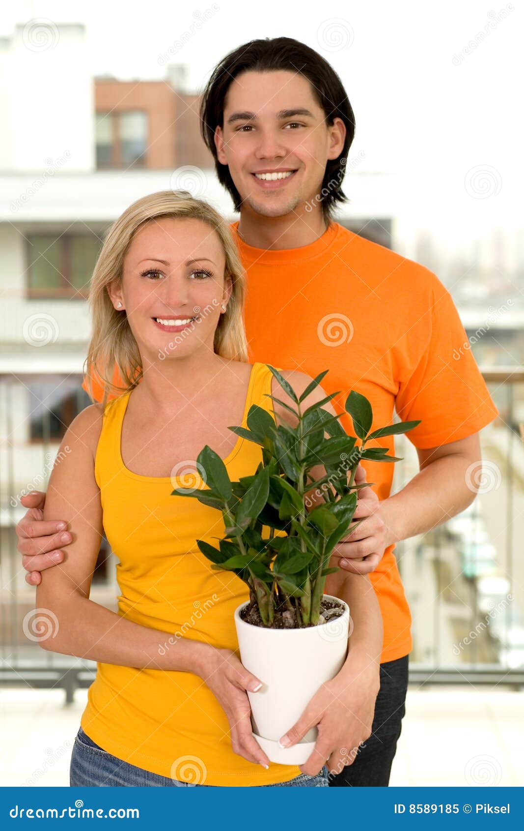 Couple in new home stock image. Image of beginnings, owners - 8589185