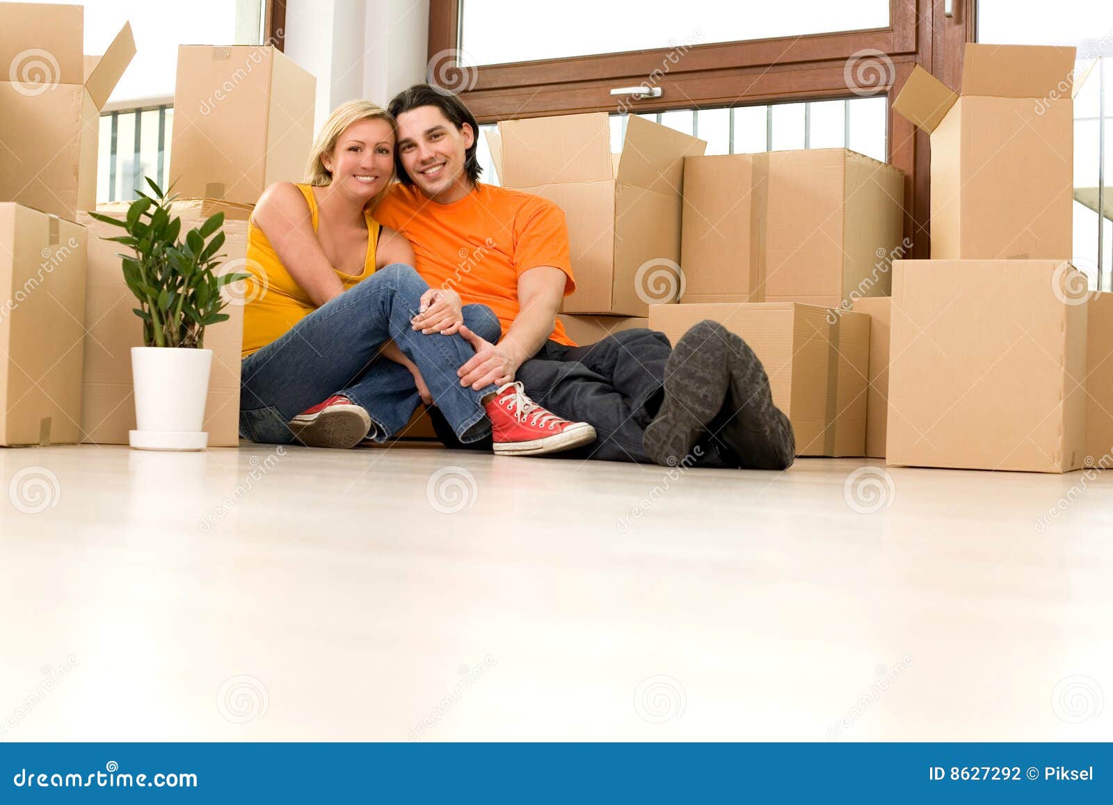 Couple in new home stock photo. Image of house, couple - 8627292