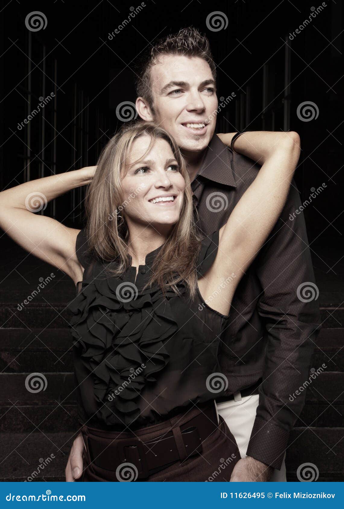 Couple at night stock image. Image of head, headshot - 11626495