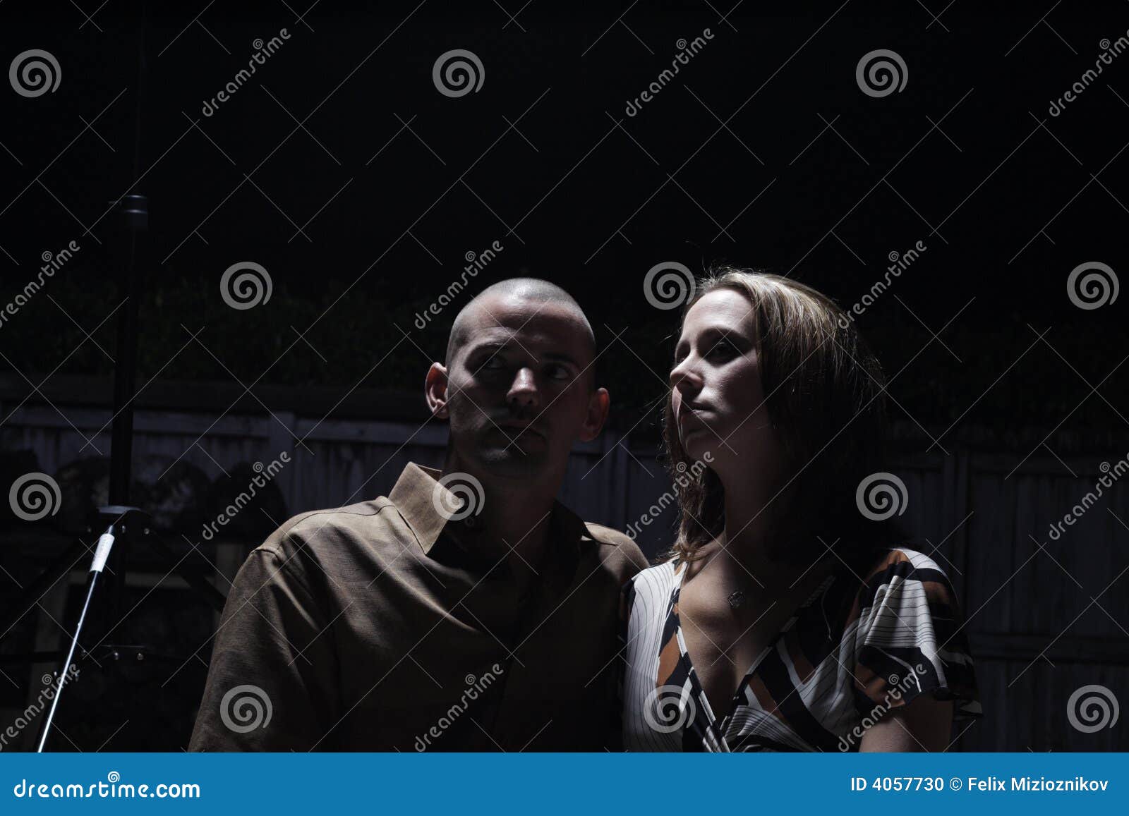 Couple at Night stock photo. Image of night, woman, girl - 4057730
