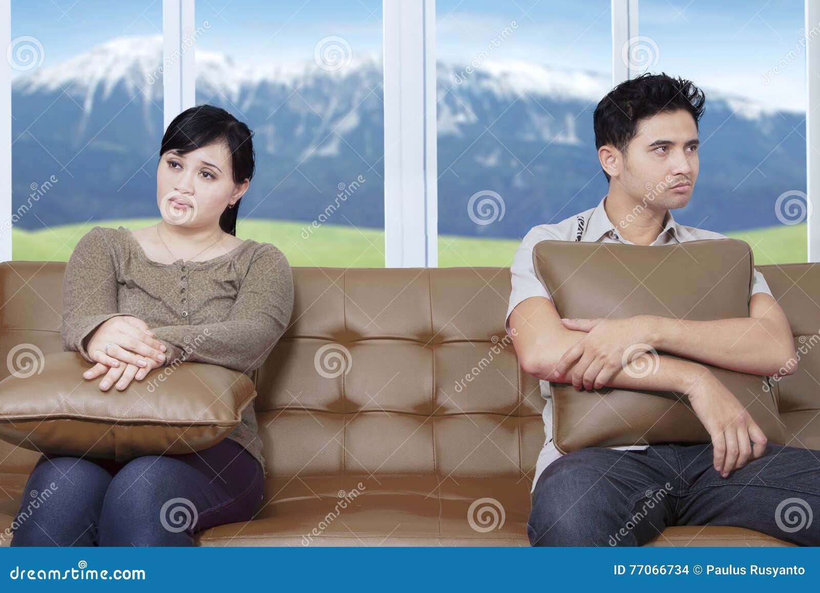 Couple Not Speaking To Each Other Stock Photo - Image of husband ...
