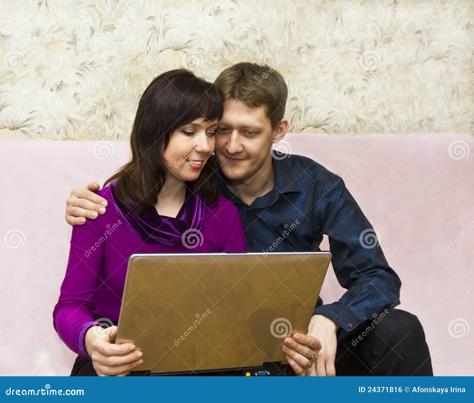 Couple with notebook stock photo. Image of notebook, relationship ...