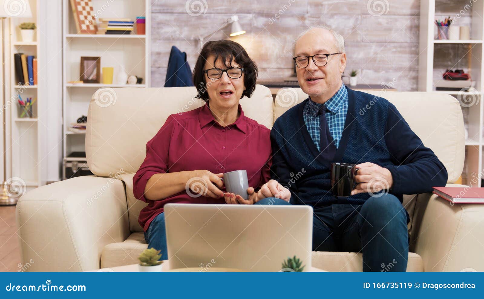 Couple of Old People Using Modern Technology Stock Image - Image of ...