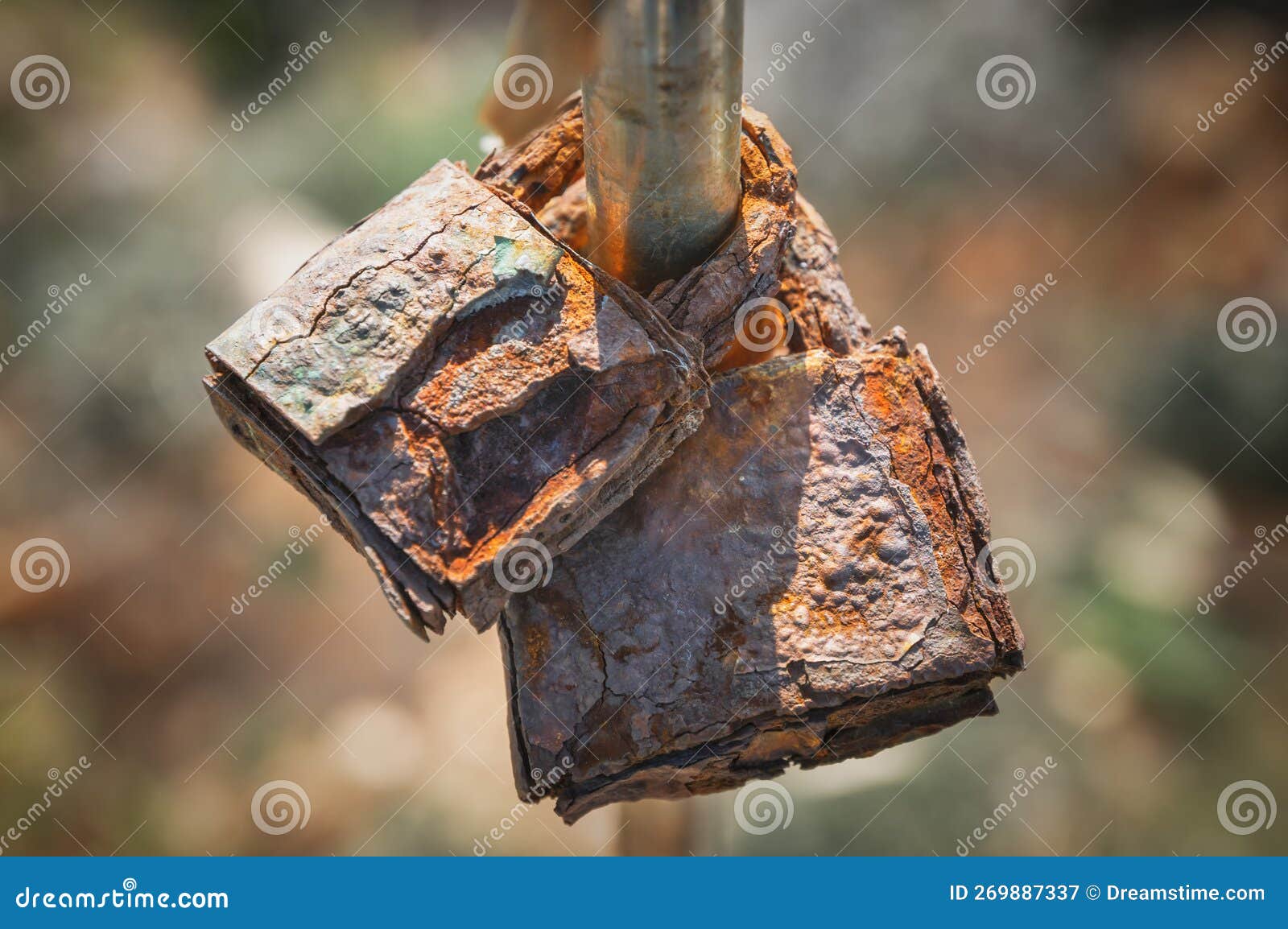 A Couple of Old Rusty Locks with a Blurry Background Stock Image ...