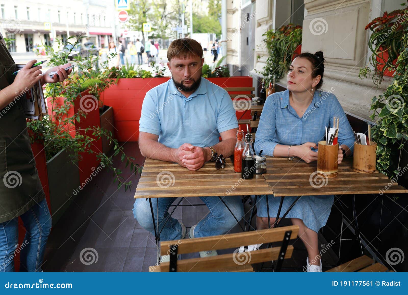 Couple Ordering Dishes in Restaurant Stock Image - Image of choice ...