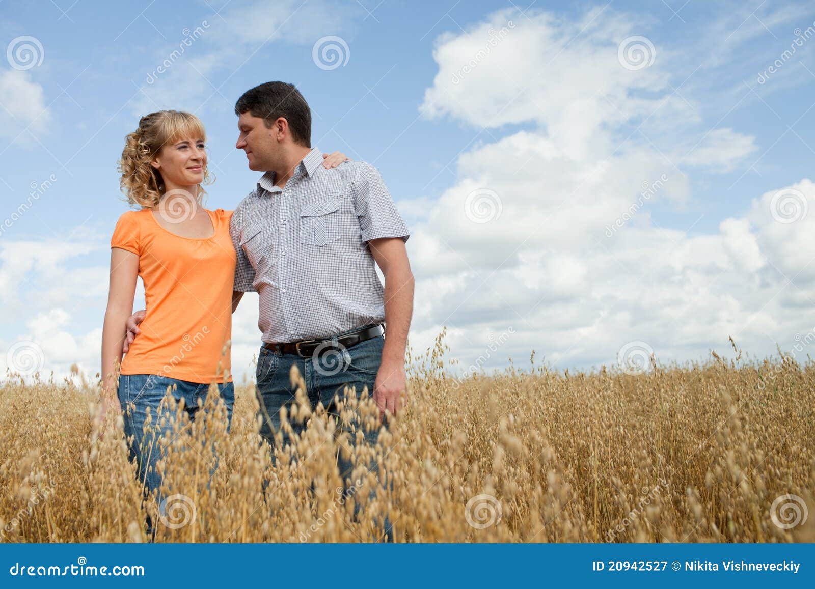 Couple outdoors stock image. Image of landscape, male - 20942527