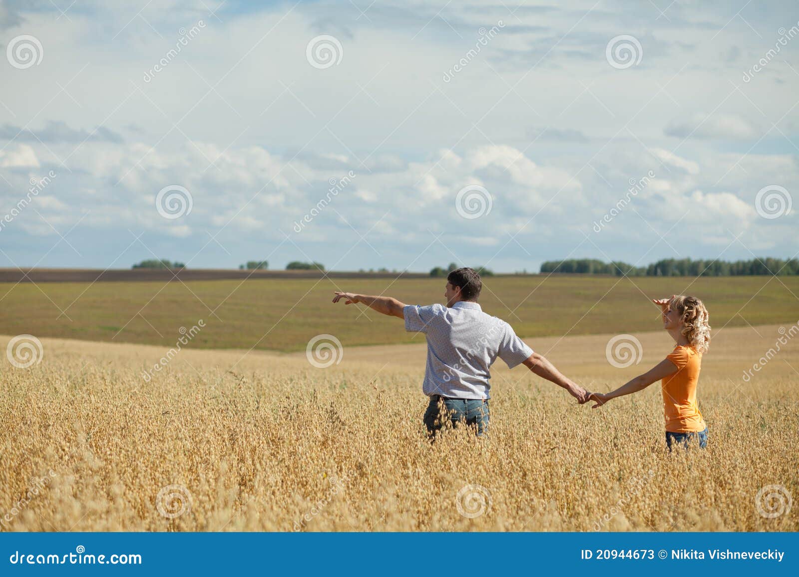 Couple outdoors stock image. Image of landscape, standing - 20944673