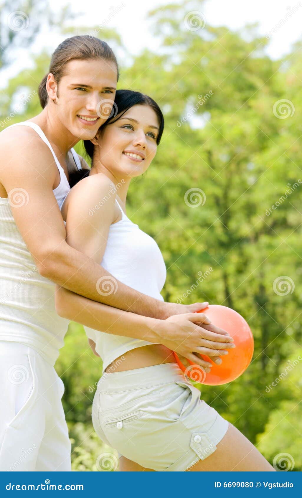 Couple at outdoors workout stock photo. Image of caucasian - 6699080