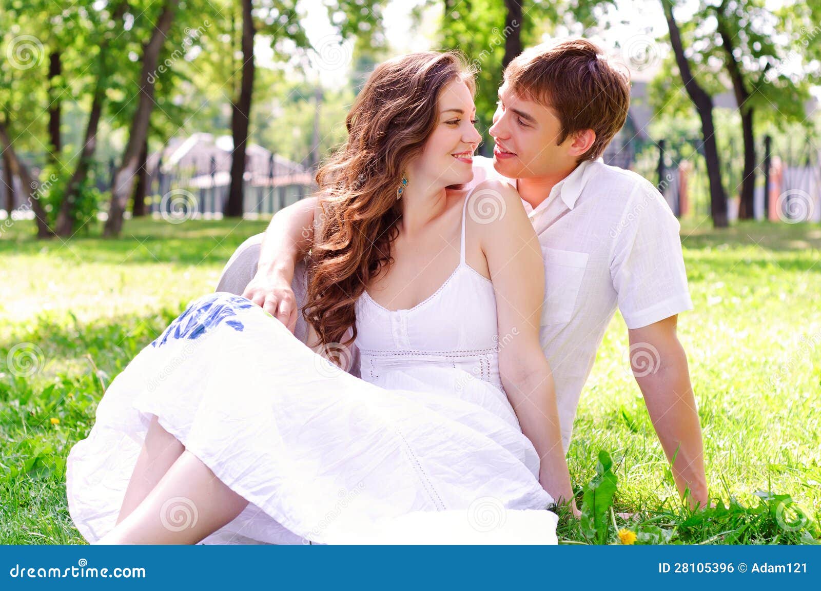 Couple in the park stock photo. Image of girlfriend, female - 28105396
