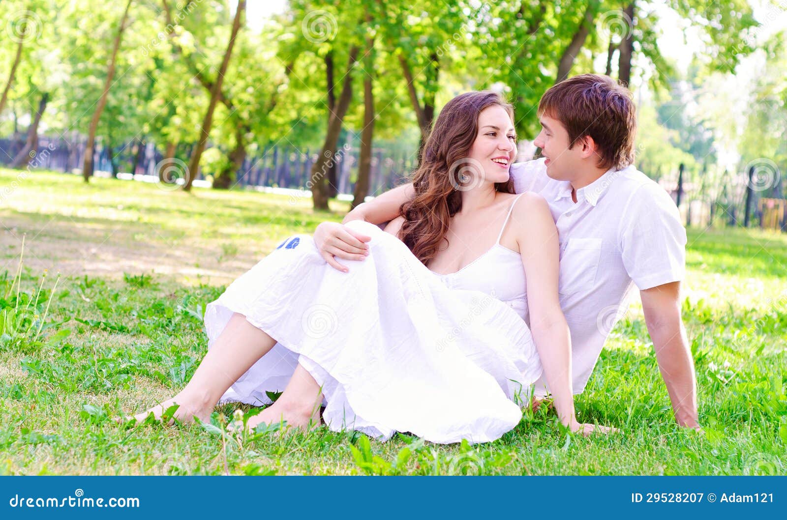 Couple in the park stock image. Image of lover, husband - 29528207