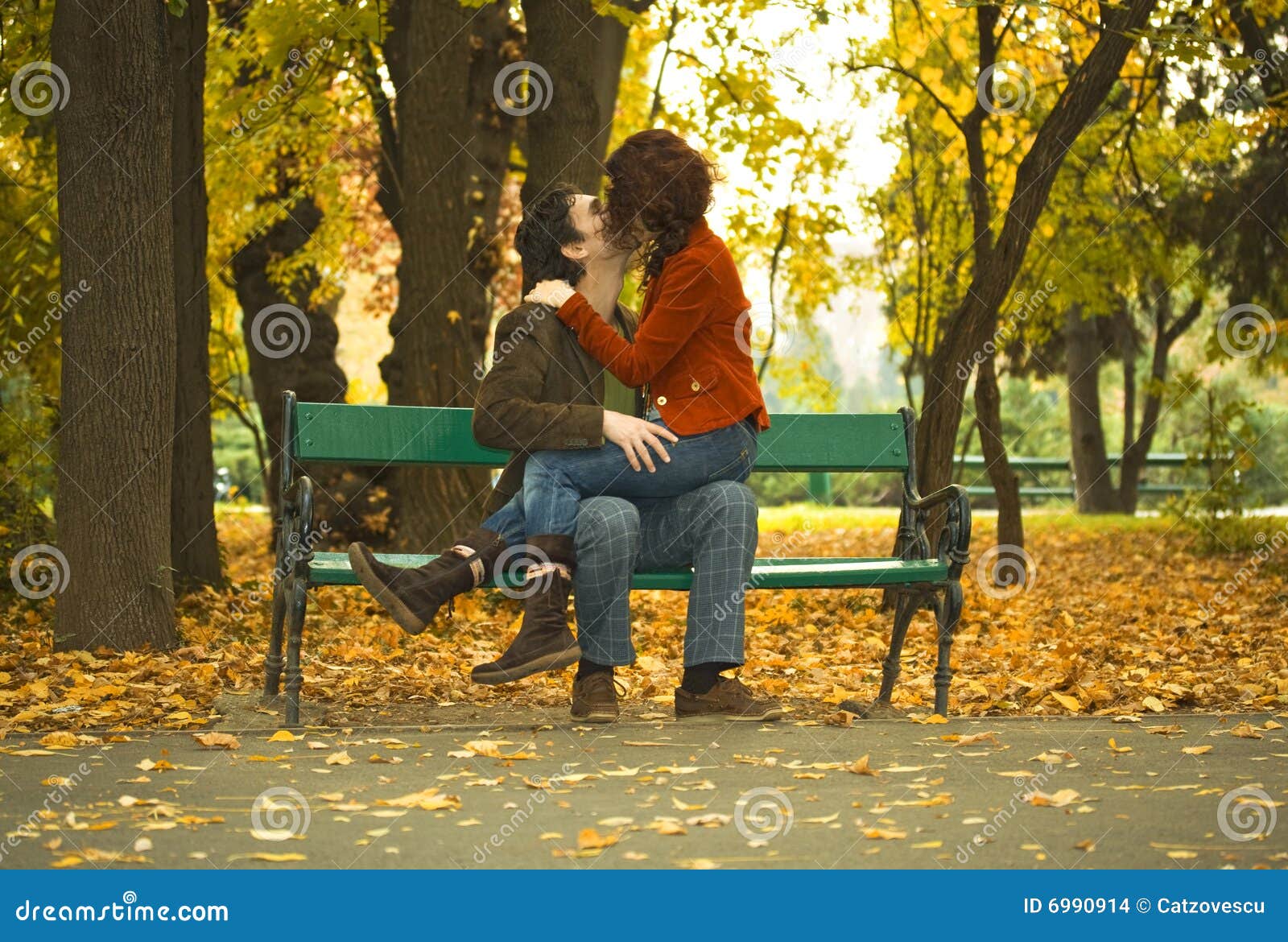 Couple in the park stock photo. Image of romantic, girlfriend - 6990914