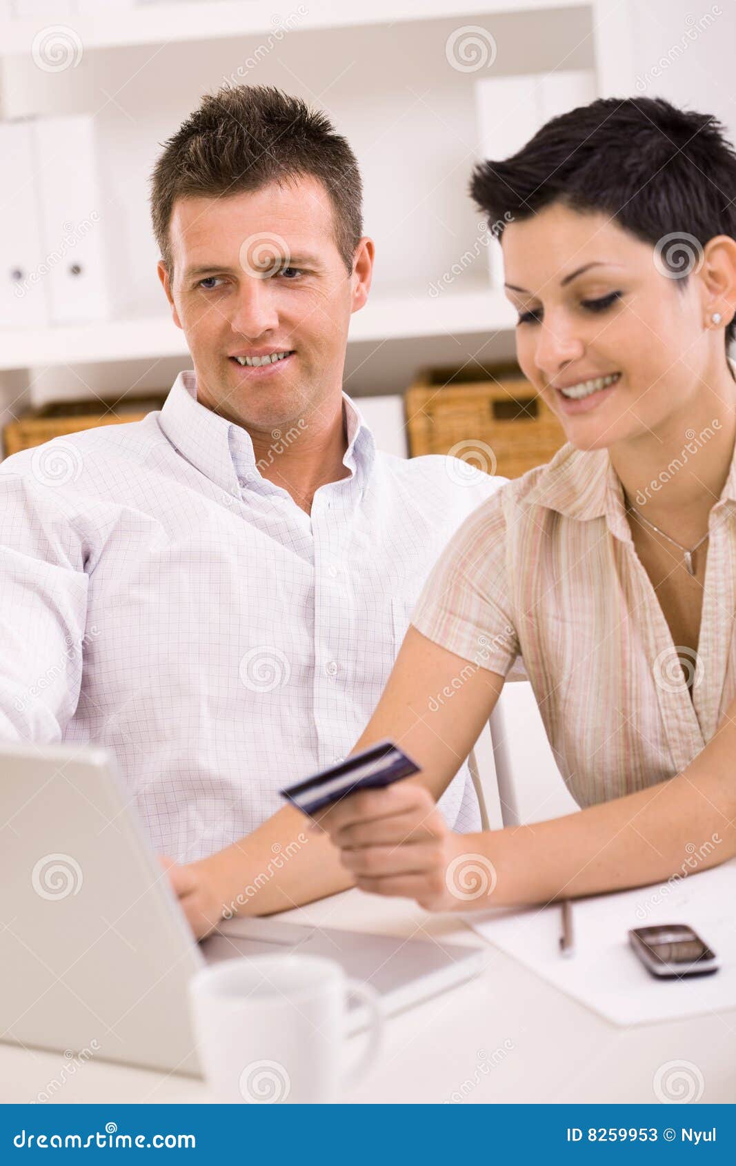 Couple Paying with Credit Card Stock Image - Image of card, adult: 8259953