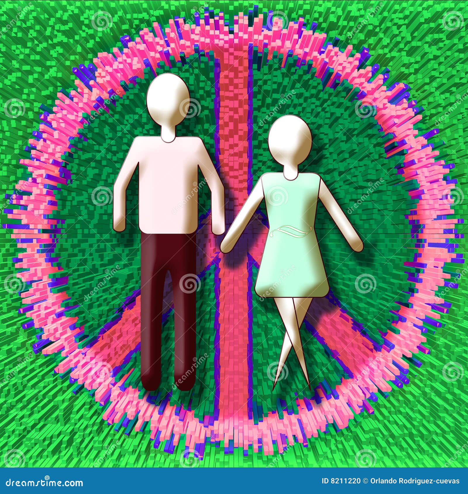 Couple in Peace stock illustration. Illustration of conservative - 8211220