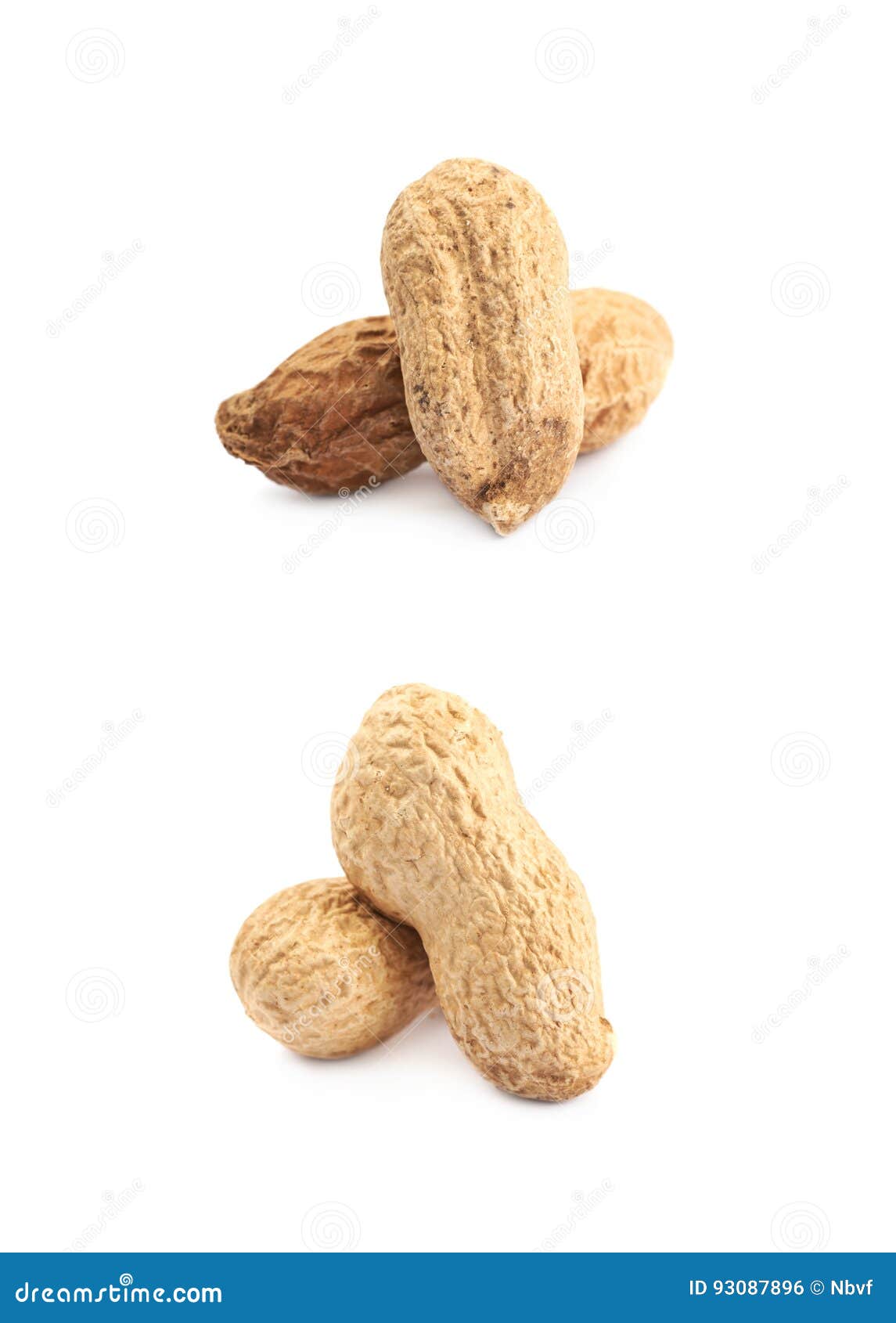 Couple of peanuts isolated stock photo. Image of macro - 93087896