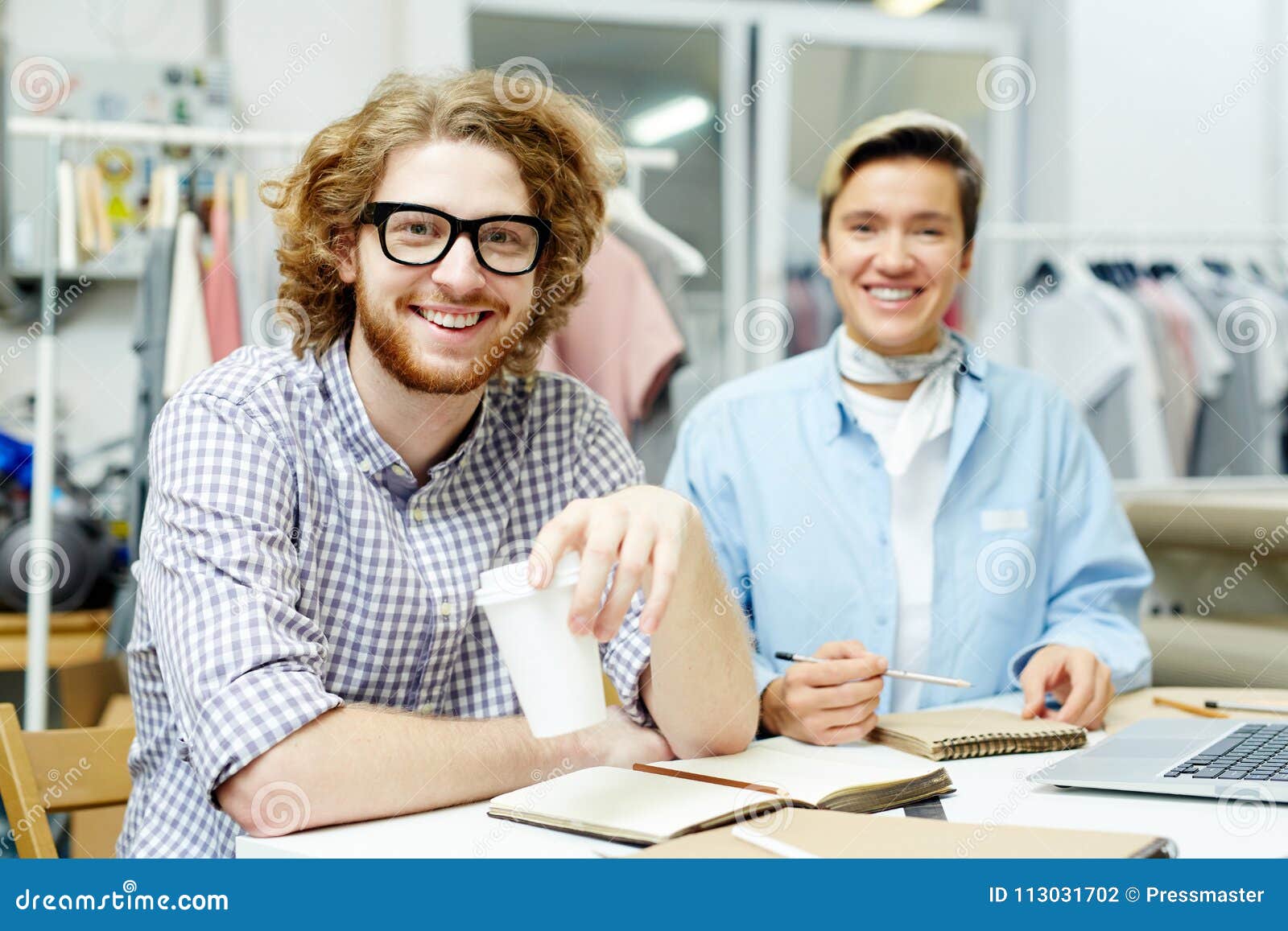 Couple of designers stock photo. Image of adult, working - 113031702