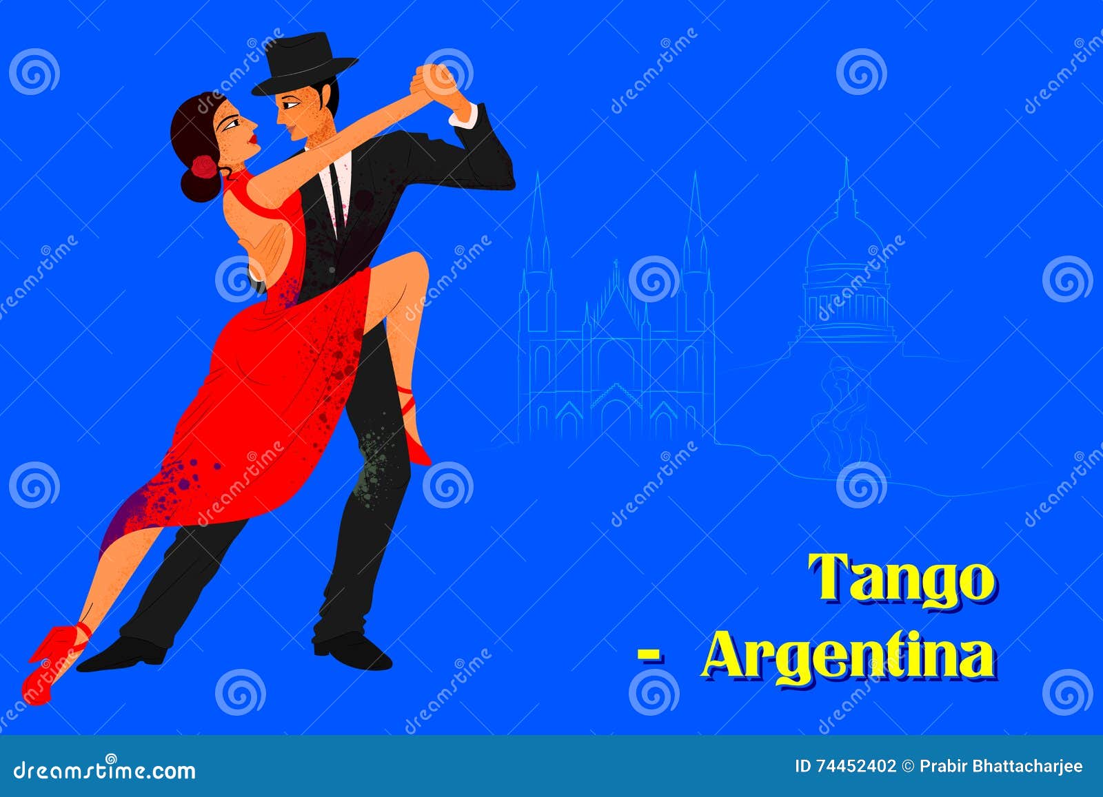 Tango Dance Clipart Collection. Set Of Couples Of Tango Dancers ...