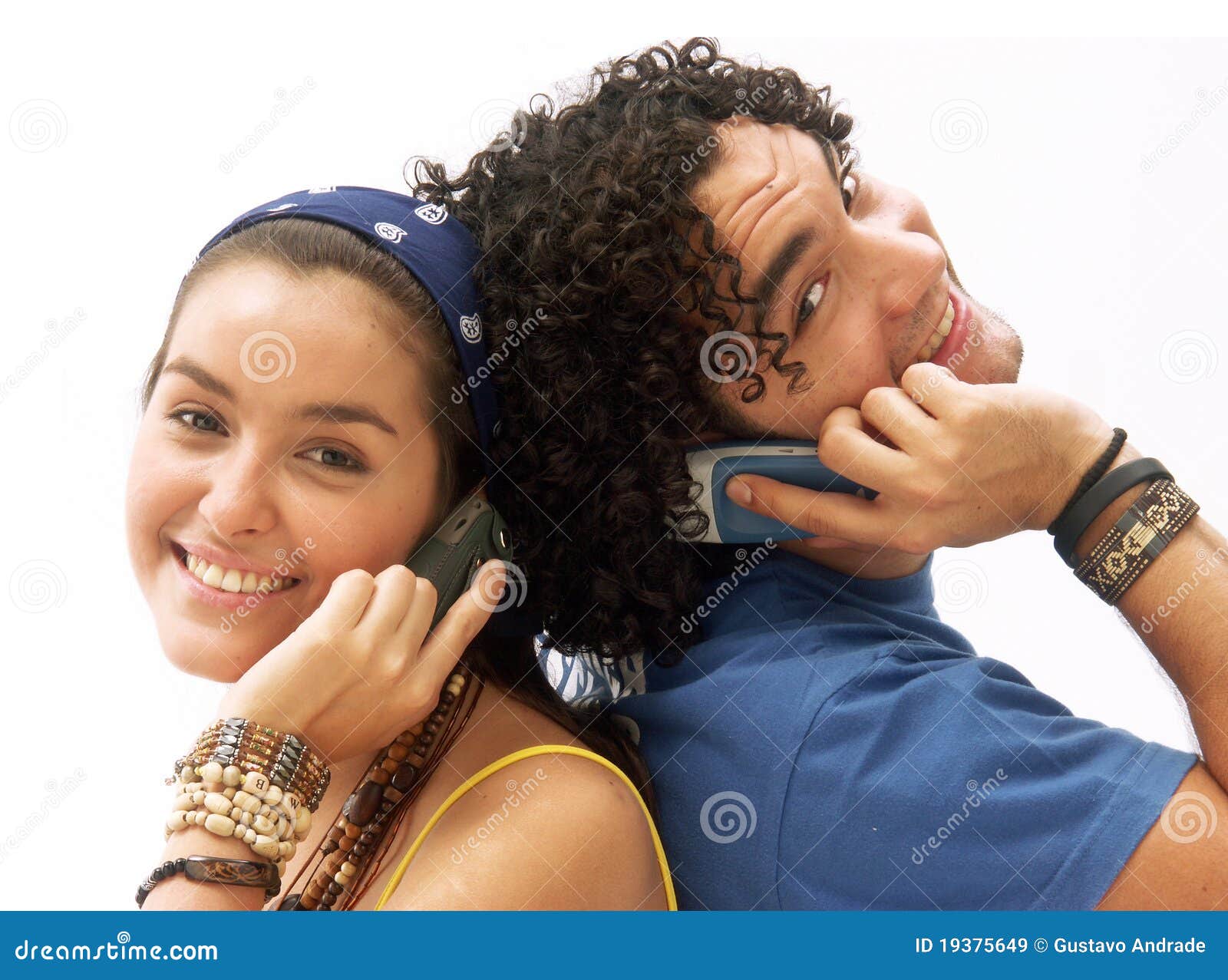 Couple phone. stock image. Image of mobile, casual, cellular - 19375649