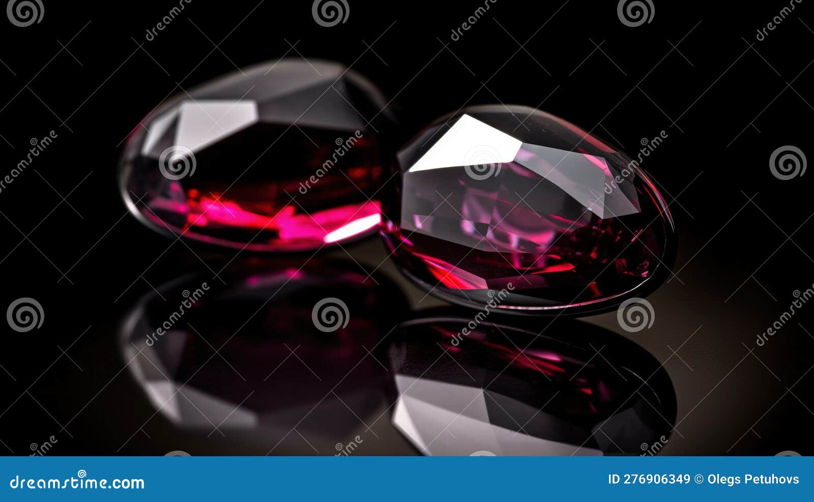 A Couple of Pink Diamonds Sitting on Top of a Table Stock Illustration ...