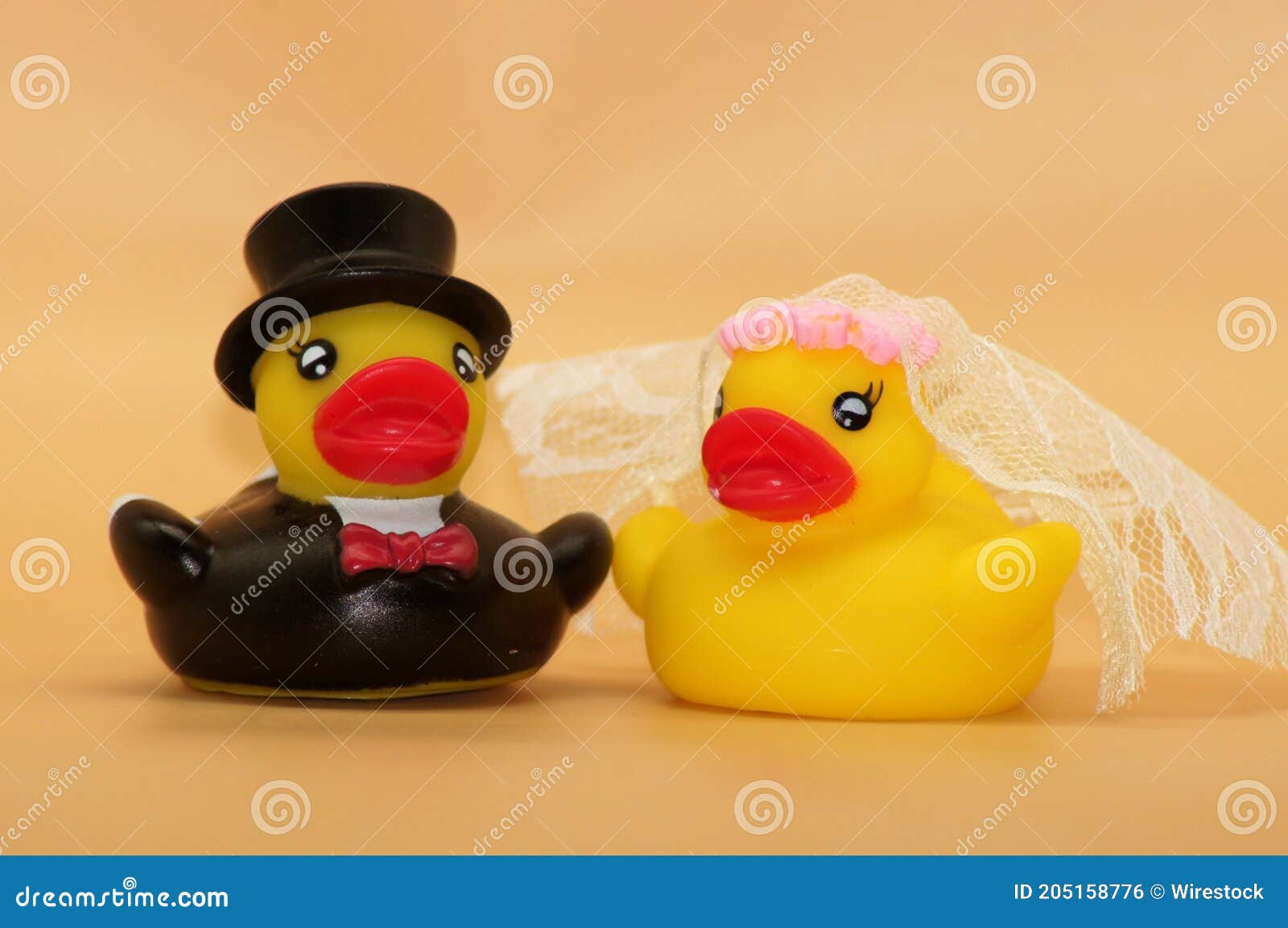 Couple of Plastic Ducks Dressed As a Bride and Groom Editorial Photo ...