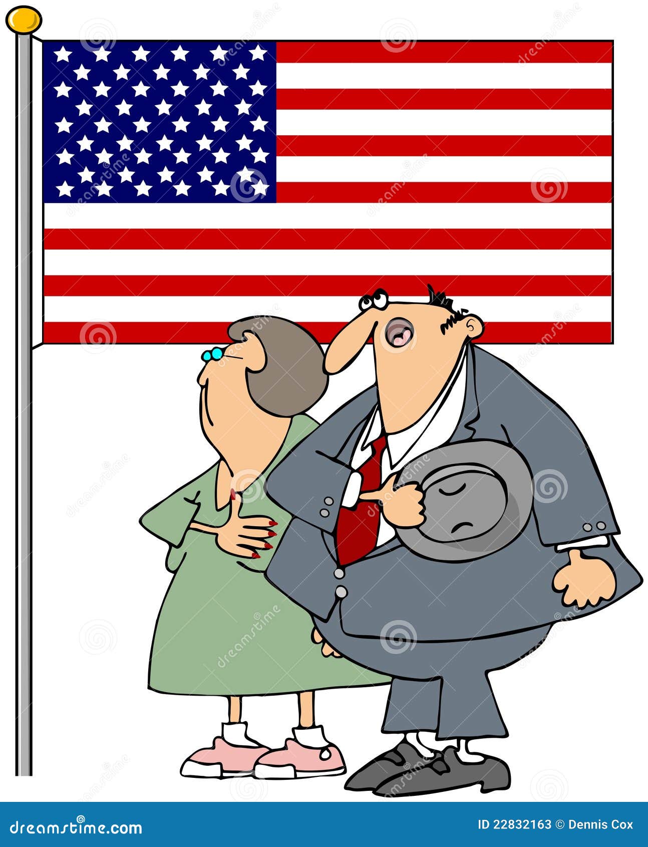 Couple Pledging Allegiance stock illustration. Illustration of couple ...