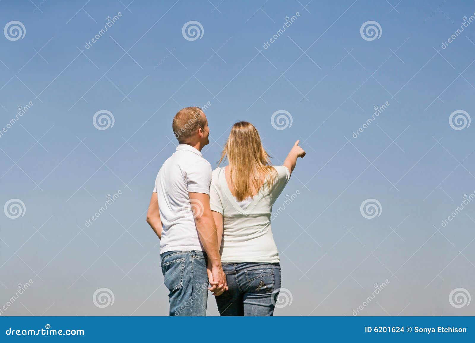 Couple Pointing stock photo. Image of family, affection - 6201624