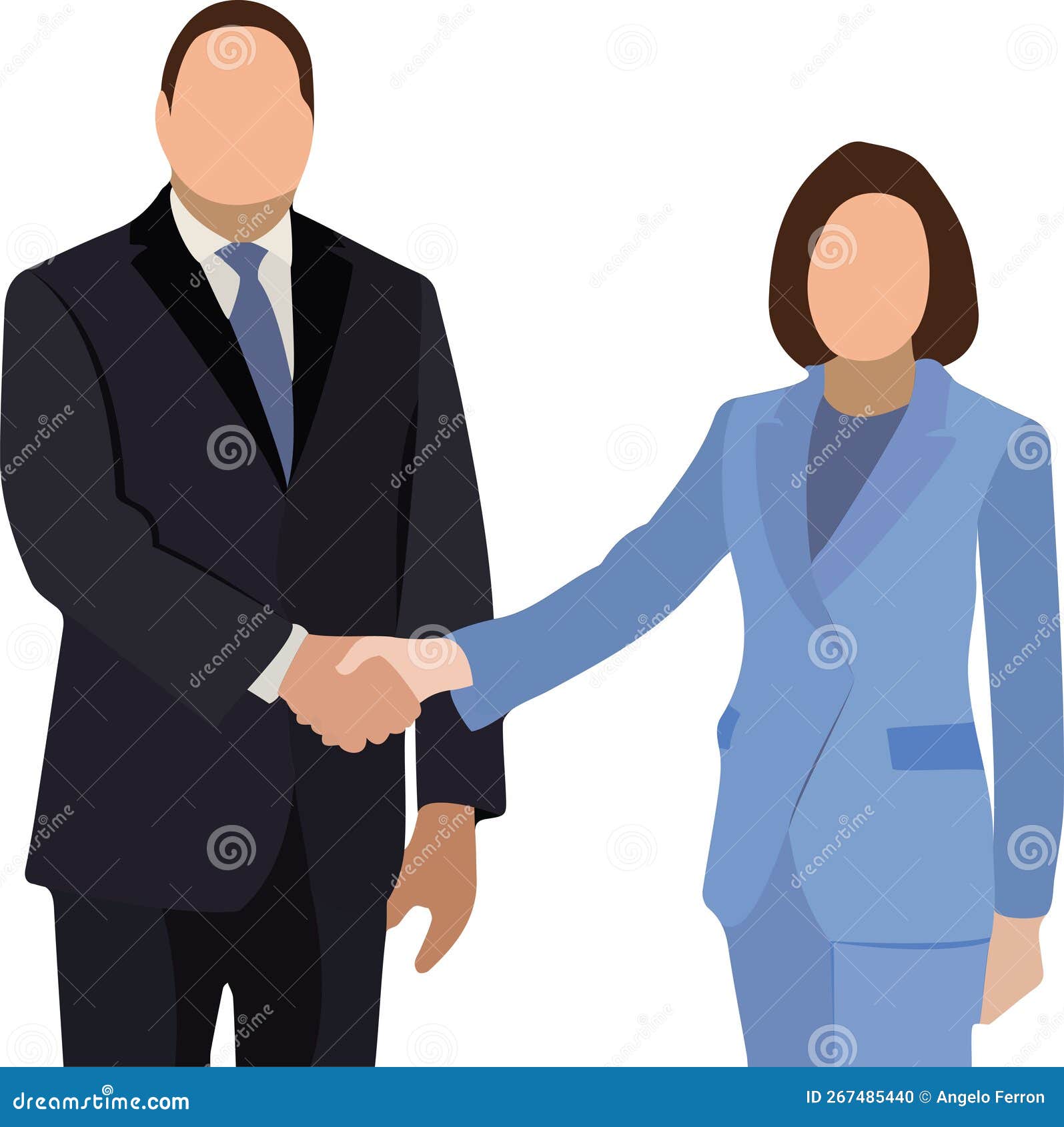 Couple of Political People Shaking Hands- Stock Vector - Illustration ...