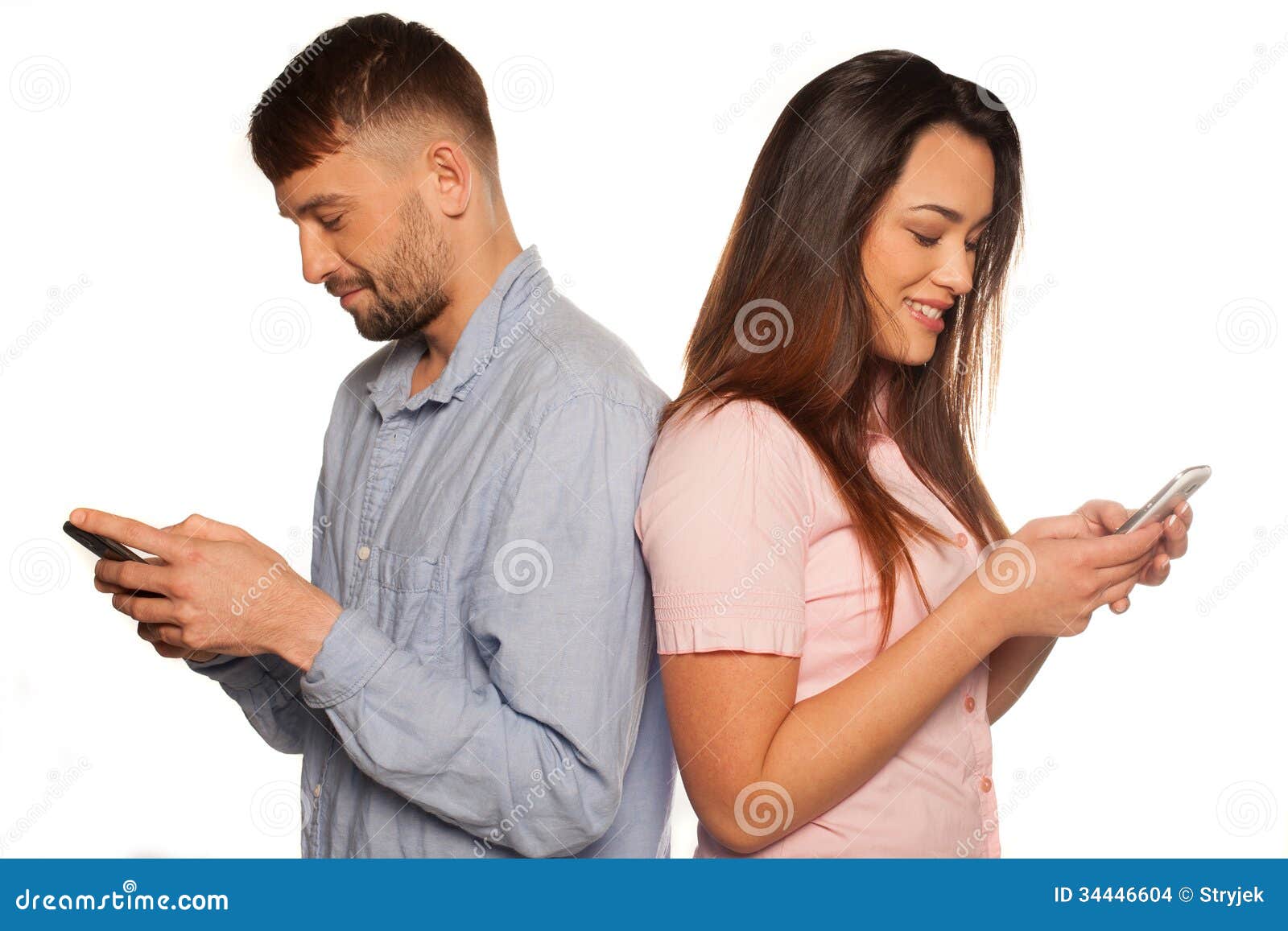 Couple stock photo. Image of friendship, telephone, beautiful - 34446604