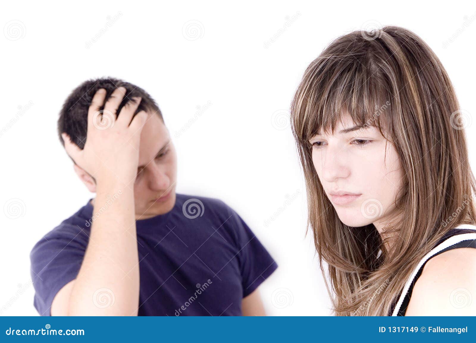Couple with problems stock image. Image of expressions - 1317149