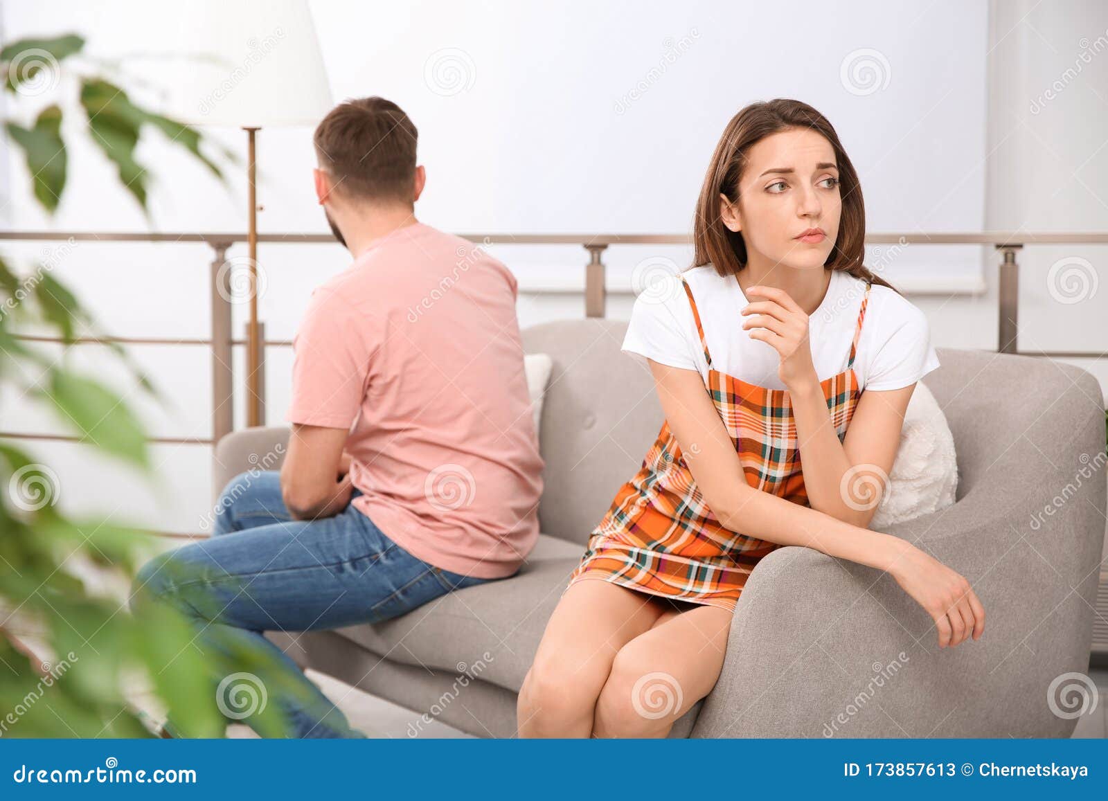 Couple with Problems in Relationship Stock Image - Image of annoyed ...