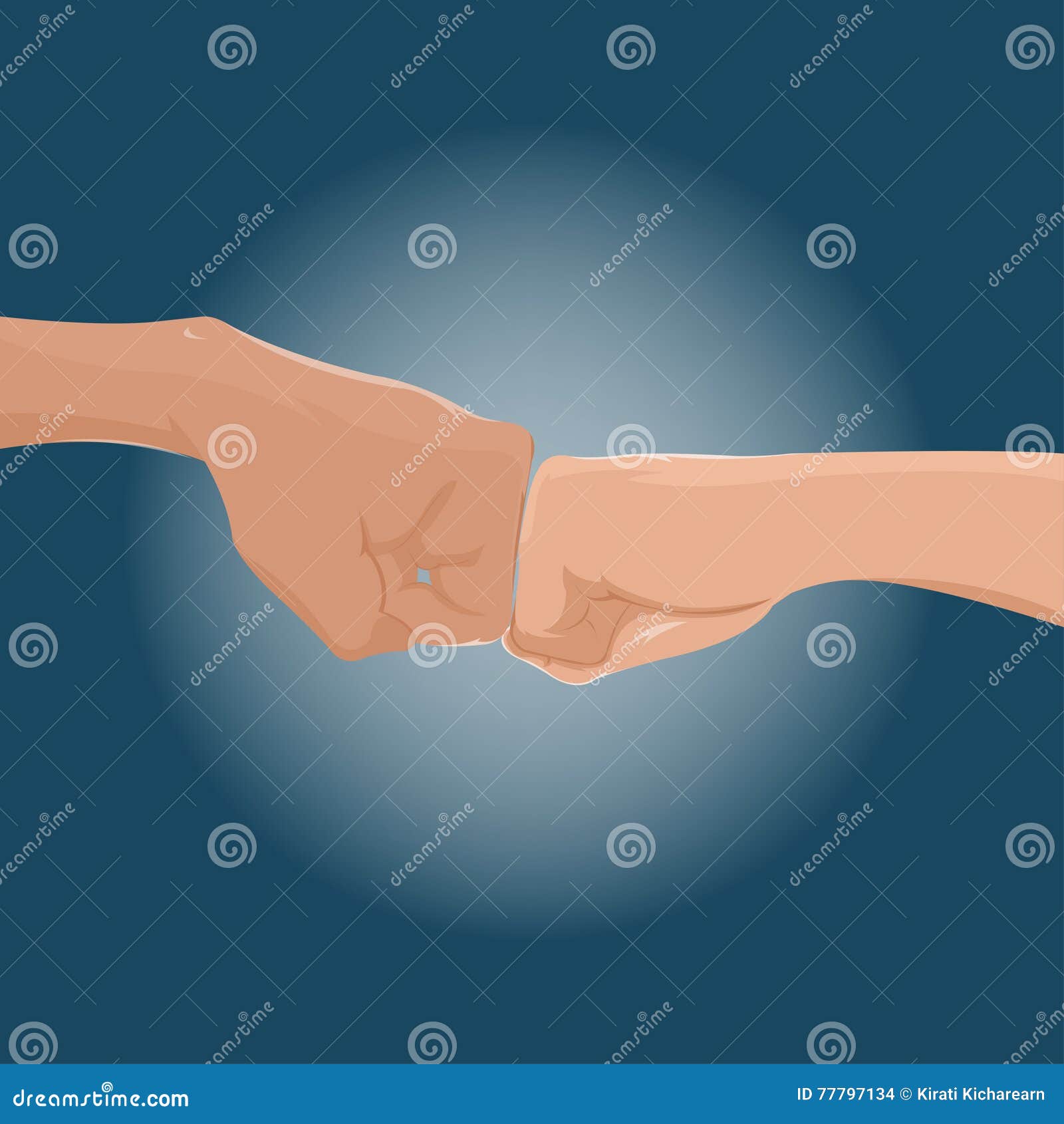 Couple Punch Tag Team Illustration Vector Stock Vector - Illustration ...