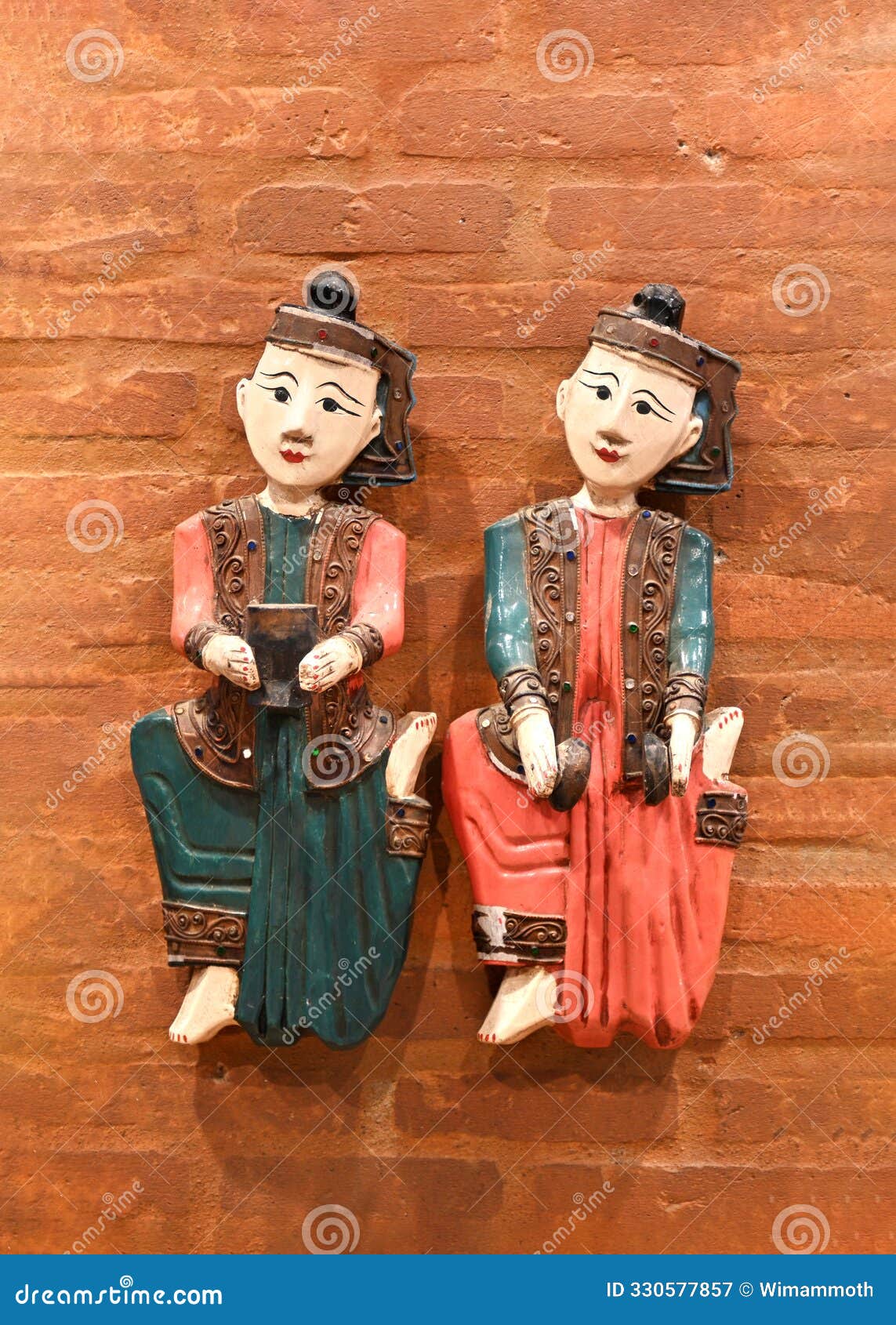 A Couple of Puppets on a Brick Wall Stock Image - Image of puppets ...