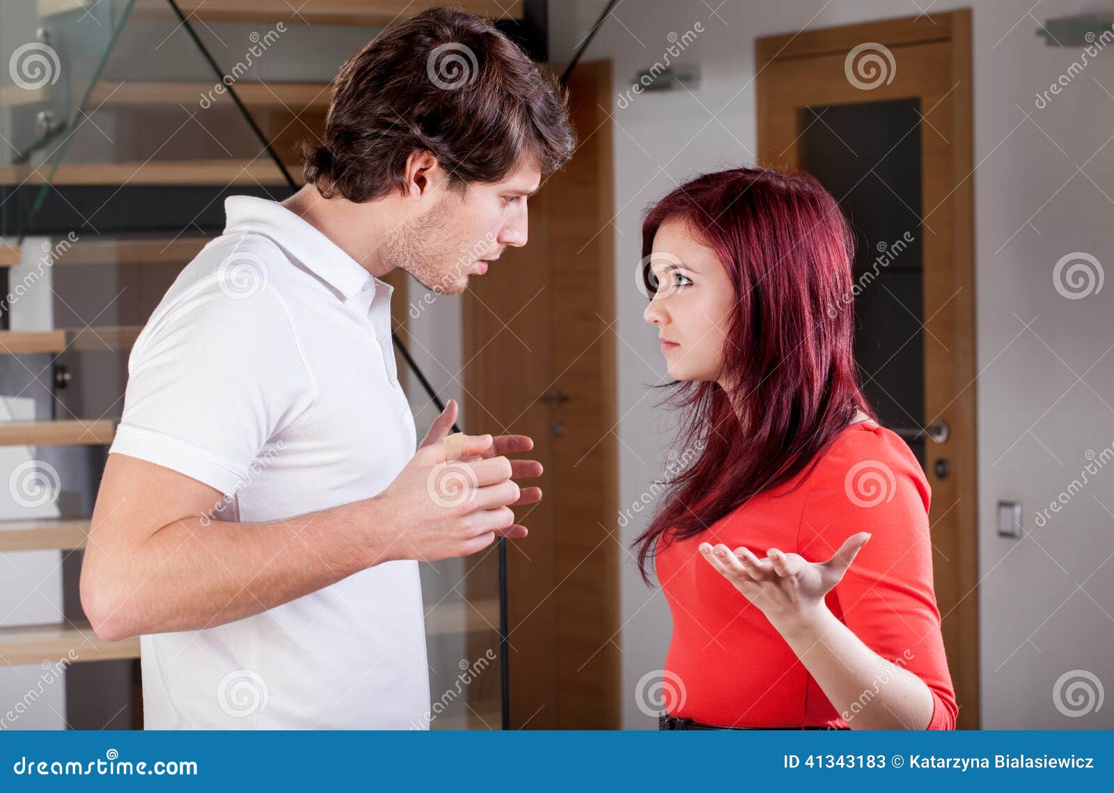 Couple during quarrel stock image. Image of crisis, hall - 41343183