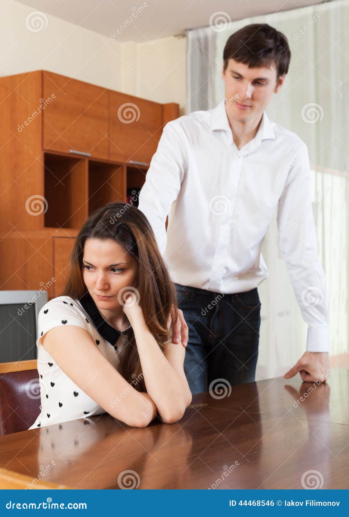 Couple after quarrel stock photo. Image of relationship - 44468546