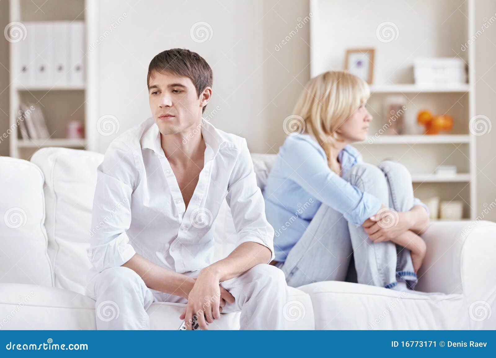 Couple quarreled at home stock image. Image of angry - 16773171