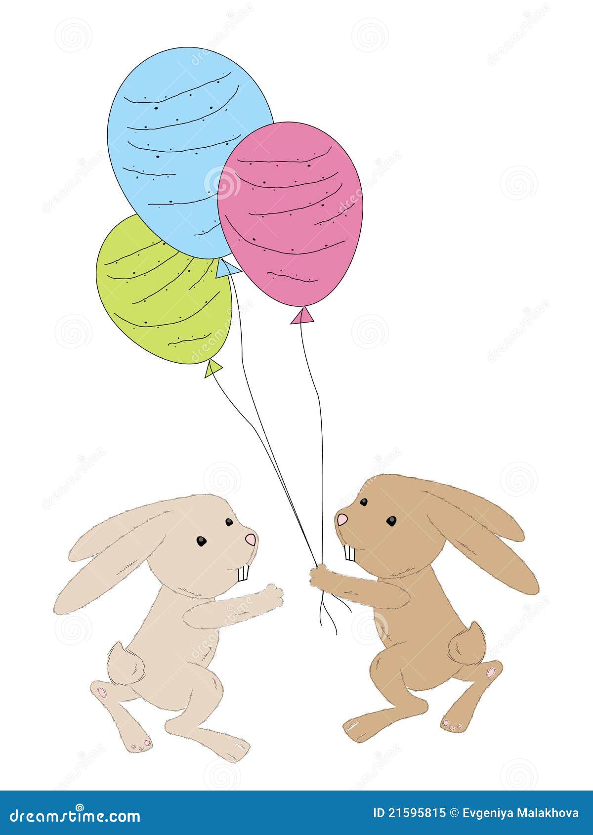 Couple of rabbits stock vector. Illustration of celebration - 21595815
