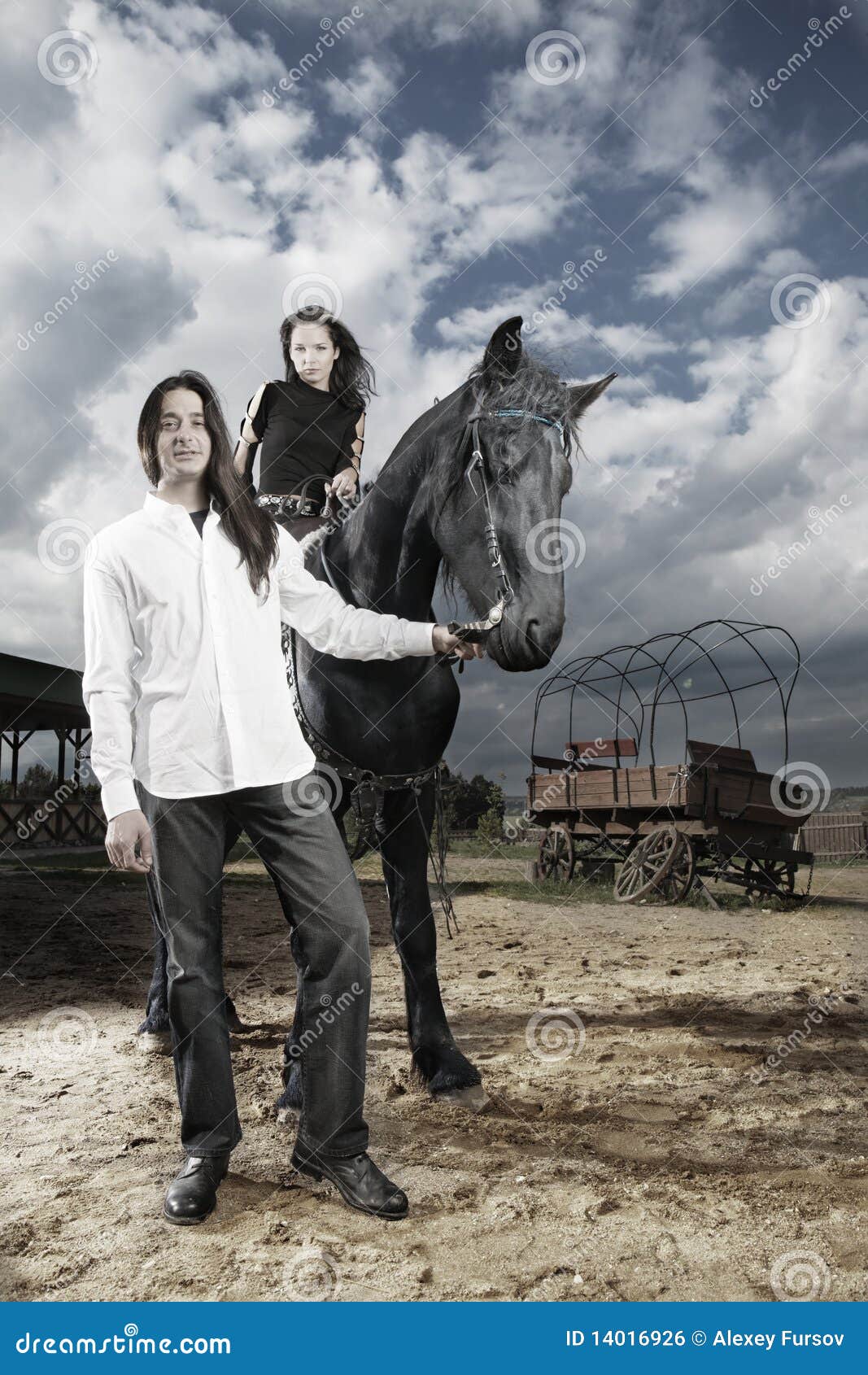 Couple at ranch stock photo. Image of family, couple - 14016926
