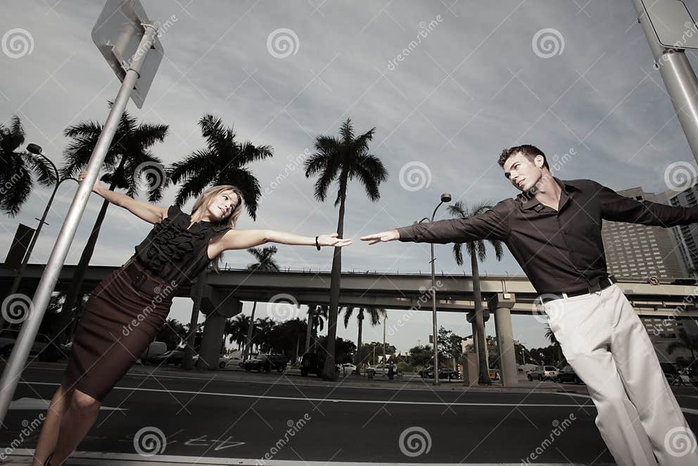 Couple Reaching for Each Other Stock Photo - Image of couple, person ...